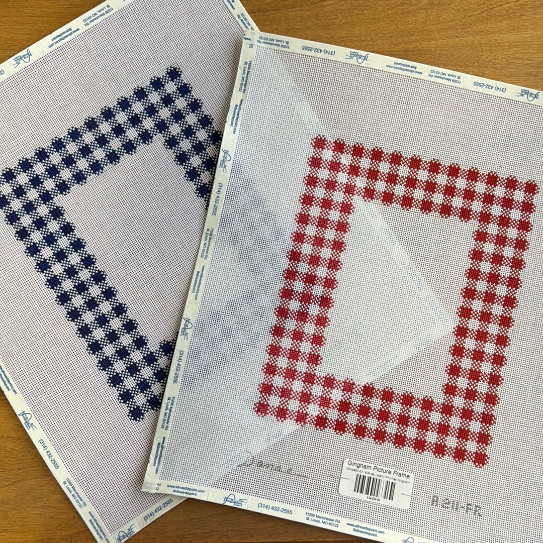 Gingham Picture Frame – The Needlepoint Clubhouse