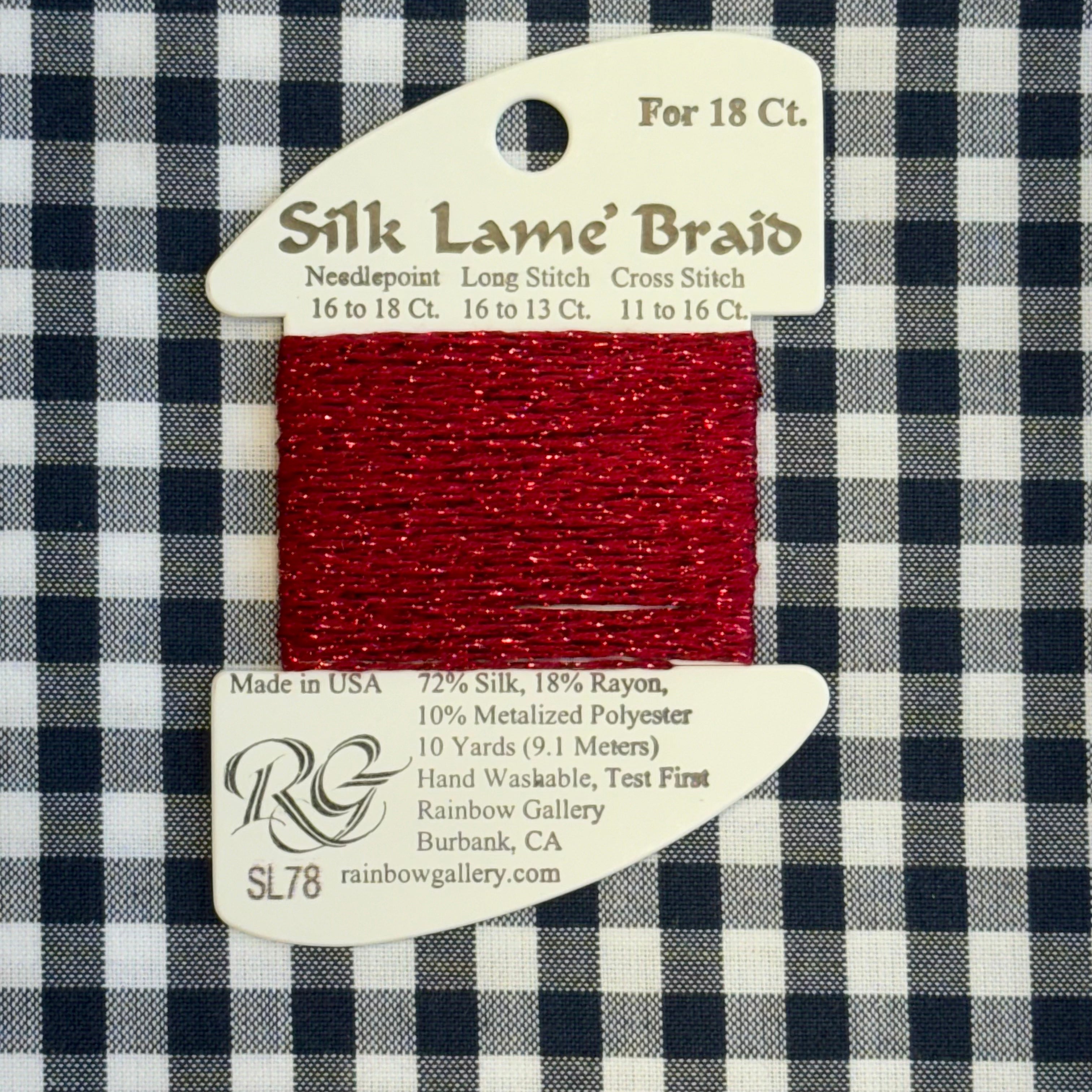 SL78 Cherry | Silk Lame – The Needlepoint Clubhouse