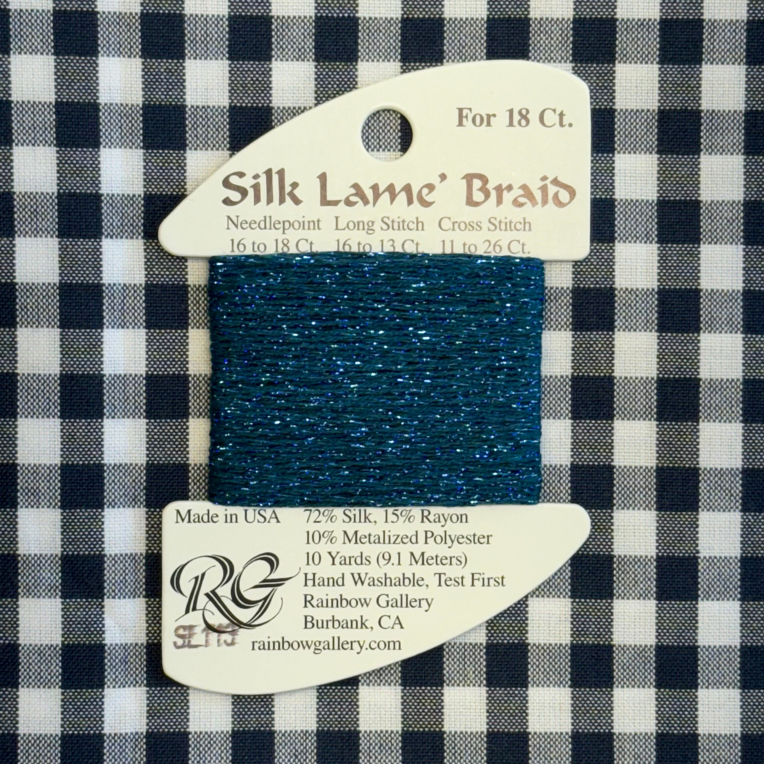 SL113 Dark Lagoon | Silk Lame – The Needlepoint Clubhouse