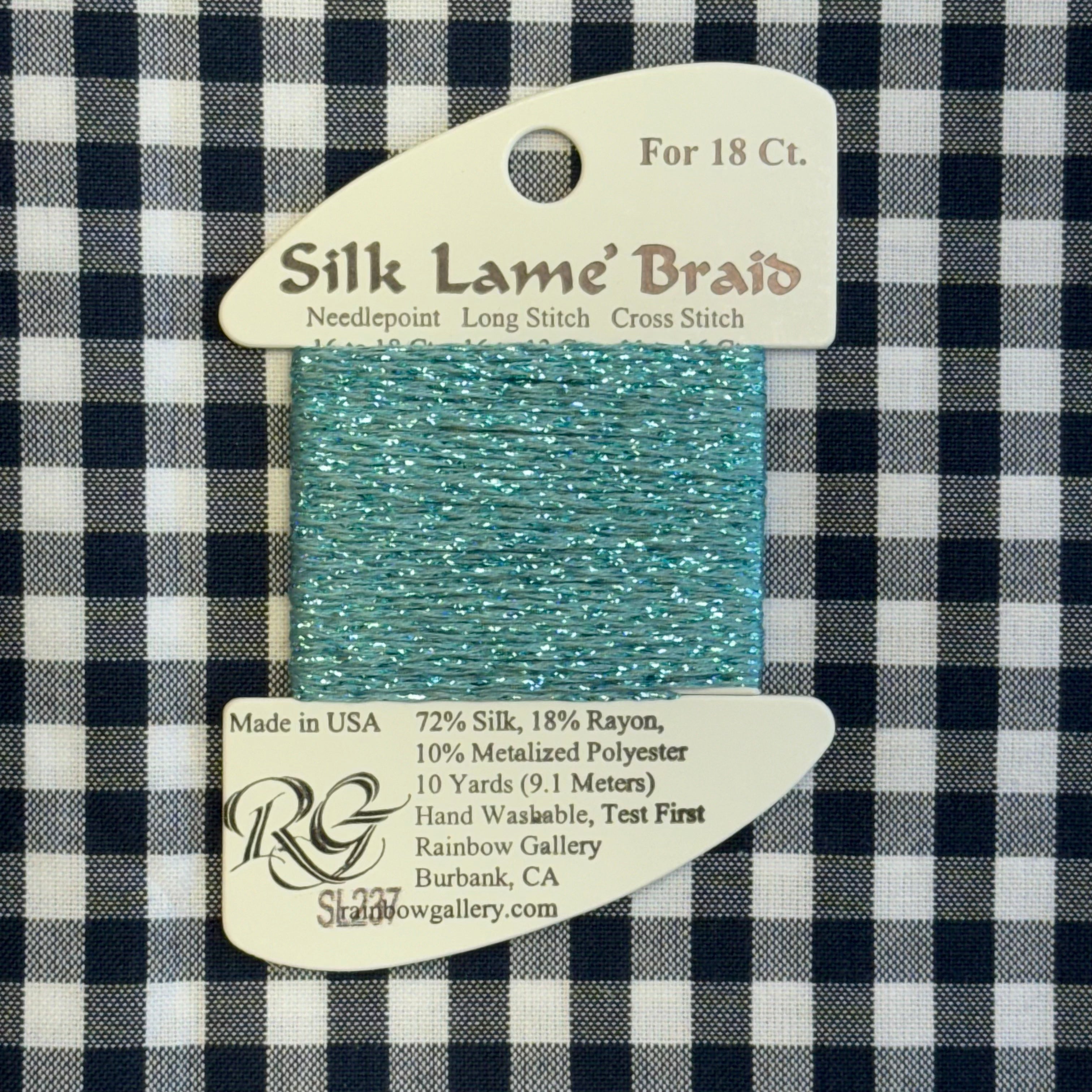 SL237 Aqua Bay | Silk Lame – The Needlepoint Clubhouse