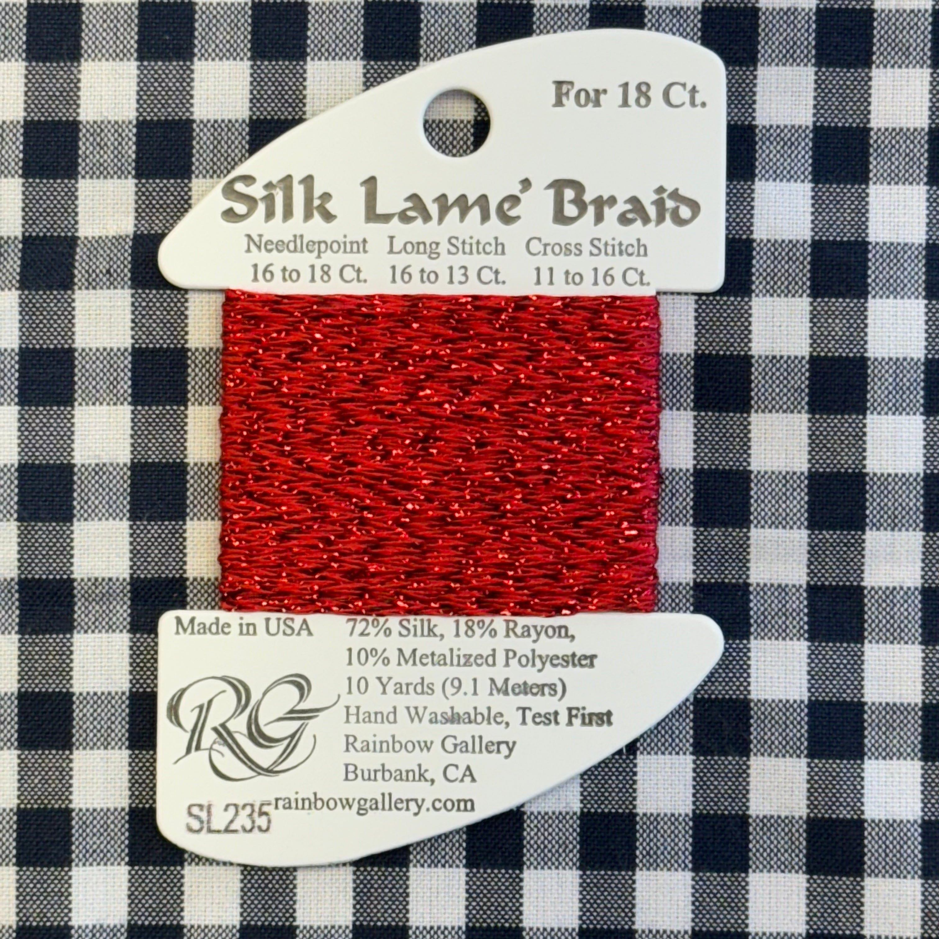 SL235 Flame Scarlet | Silk Lame – The Needlepoint Clubhouse
