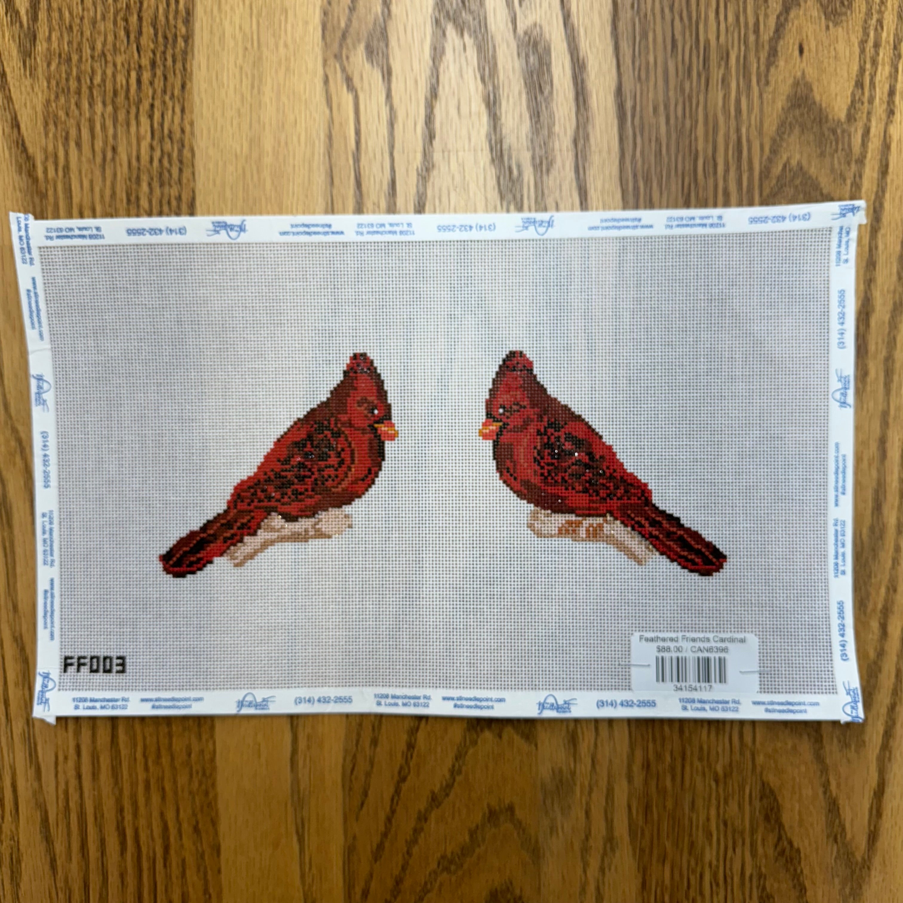 Feathered Friends Cardinal – The Needlepoint Clubhouse