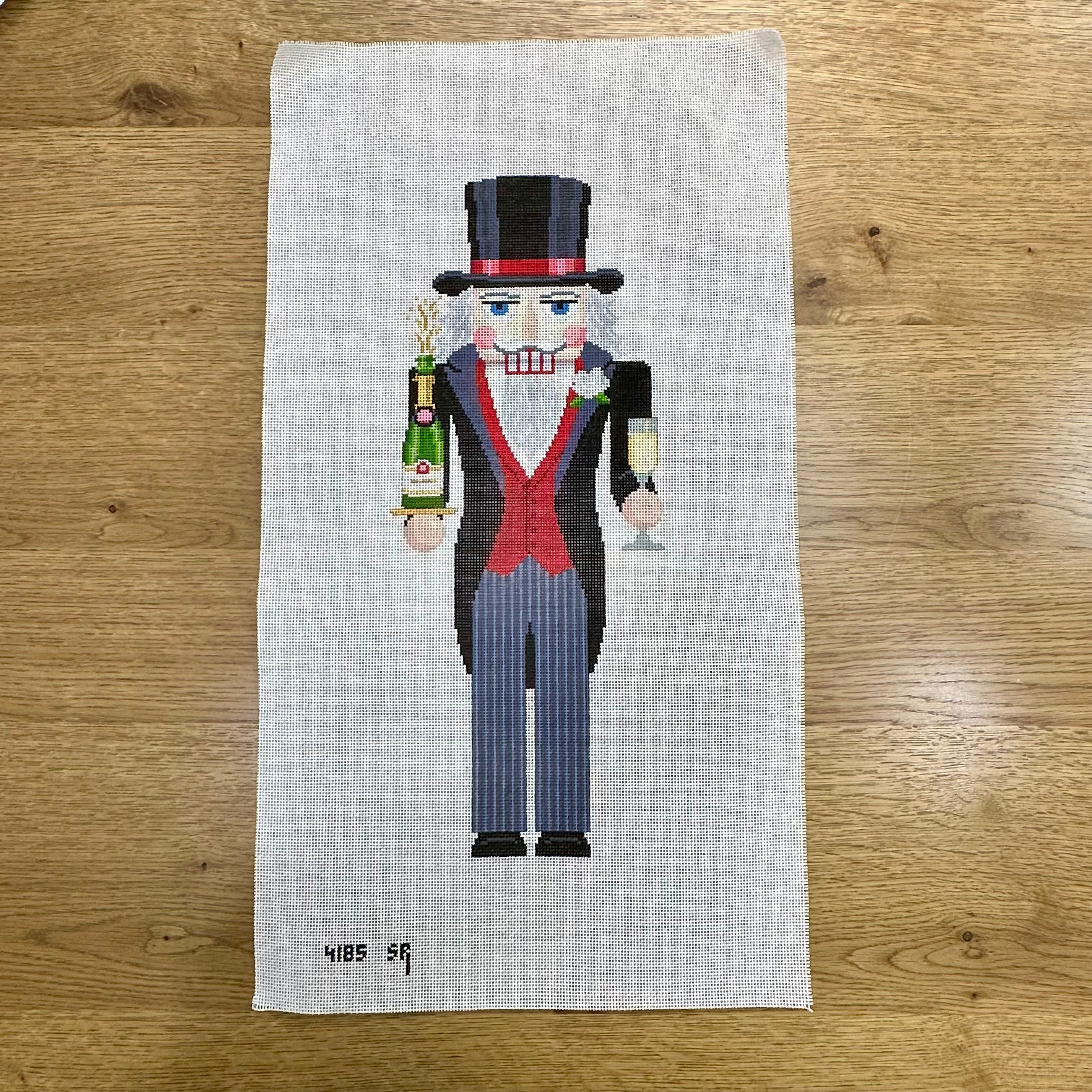 Nutcracker, Champagne, 18" Stand-up – The Needlepoint Clubhouse