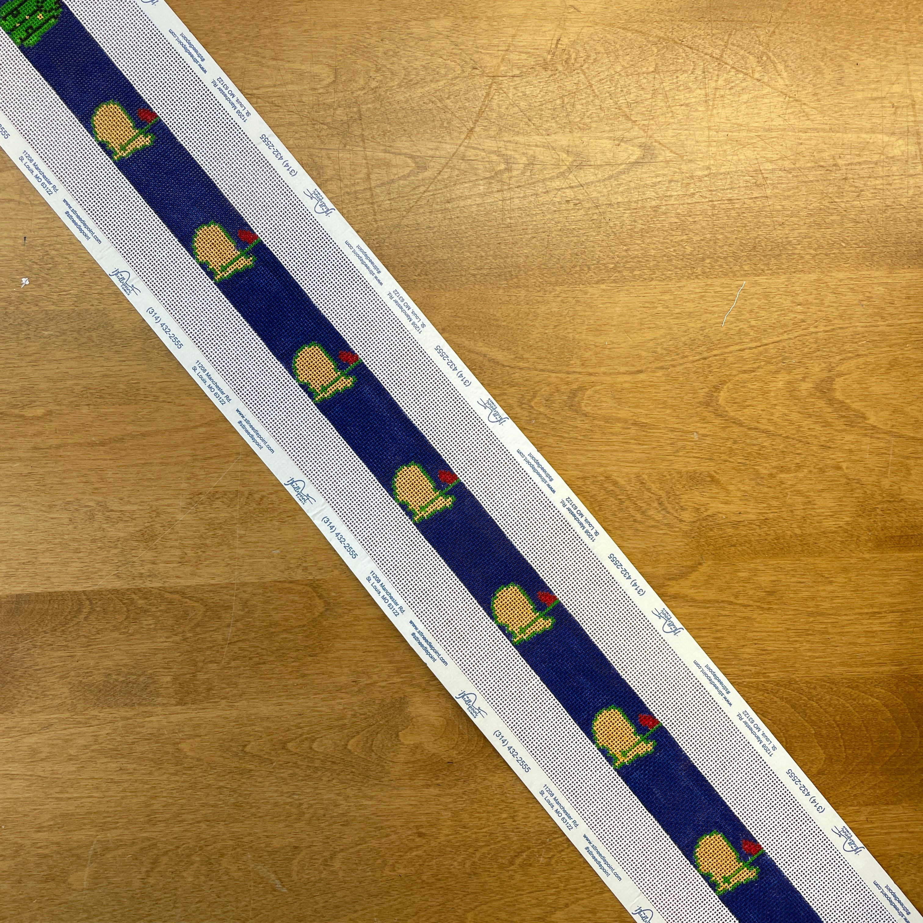 Masters Belt with Green Jacket on Navy – The Needlepoint Clubhouse