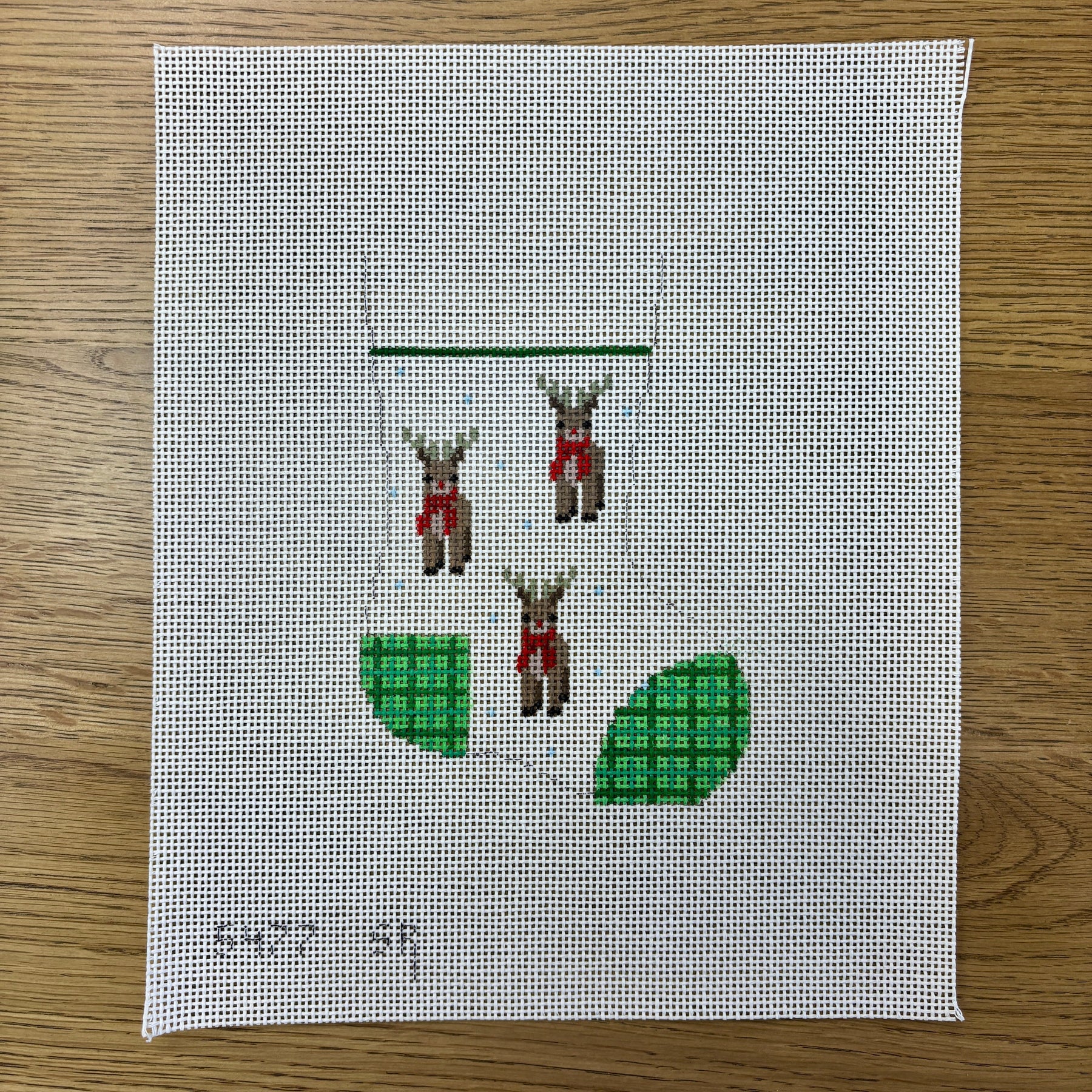SR5477 Reindeer, Mini Stocking – The Needlepoint Clubhouse