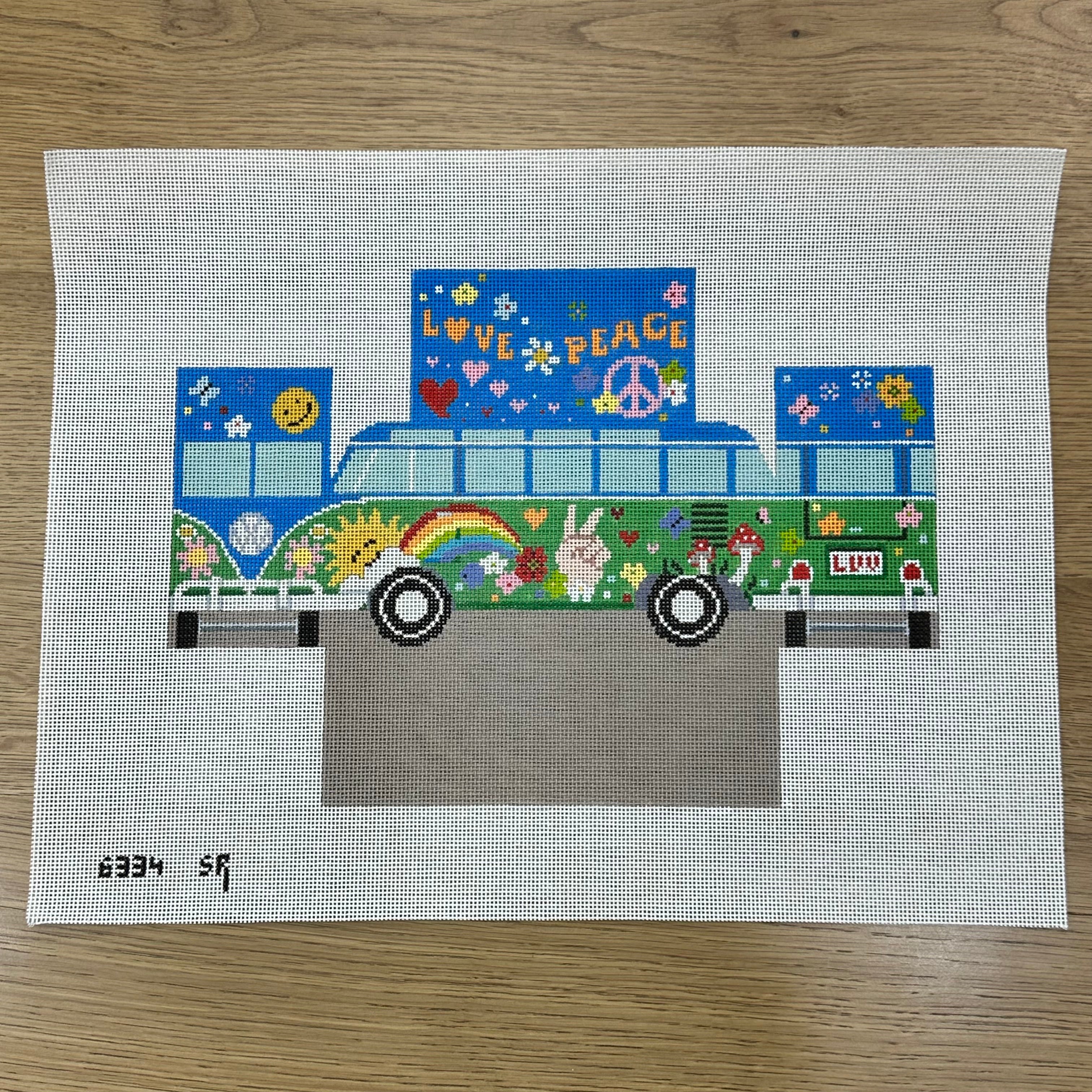 VW Bus, Brick Cover – The Needlepoint Clubhouse