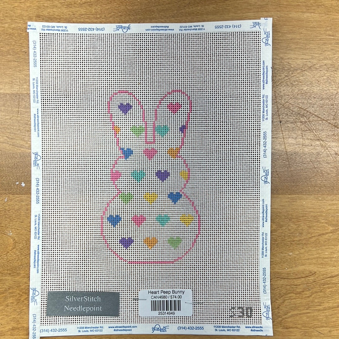 Heart Peep Bunny – The Needlepoint Clubhouse