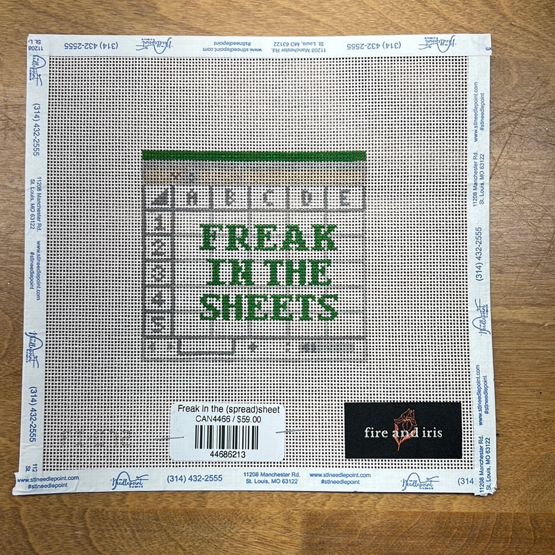Freak in the (spread)sheet - 18 Mesh – The Needlepoint Clubhouse