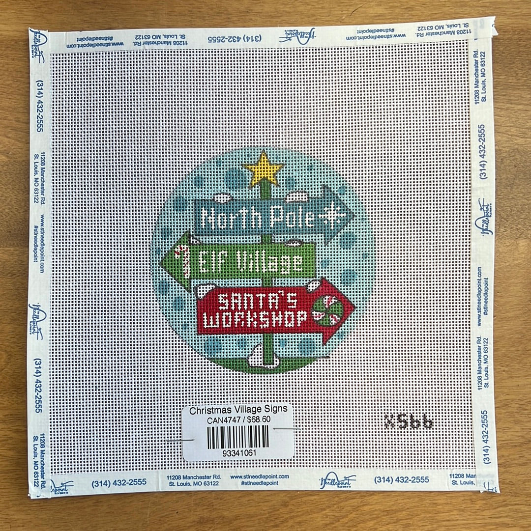 Christmas Village Signs – The Needlepoint Clubhouse