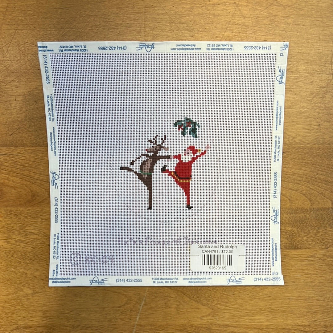 Santa and Rudolph – The Needlepoint Clubhouse