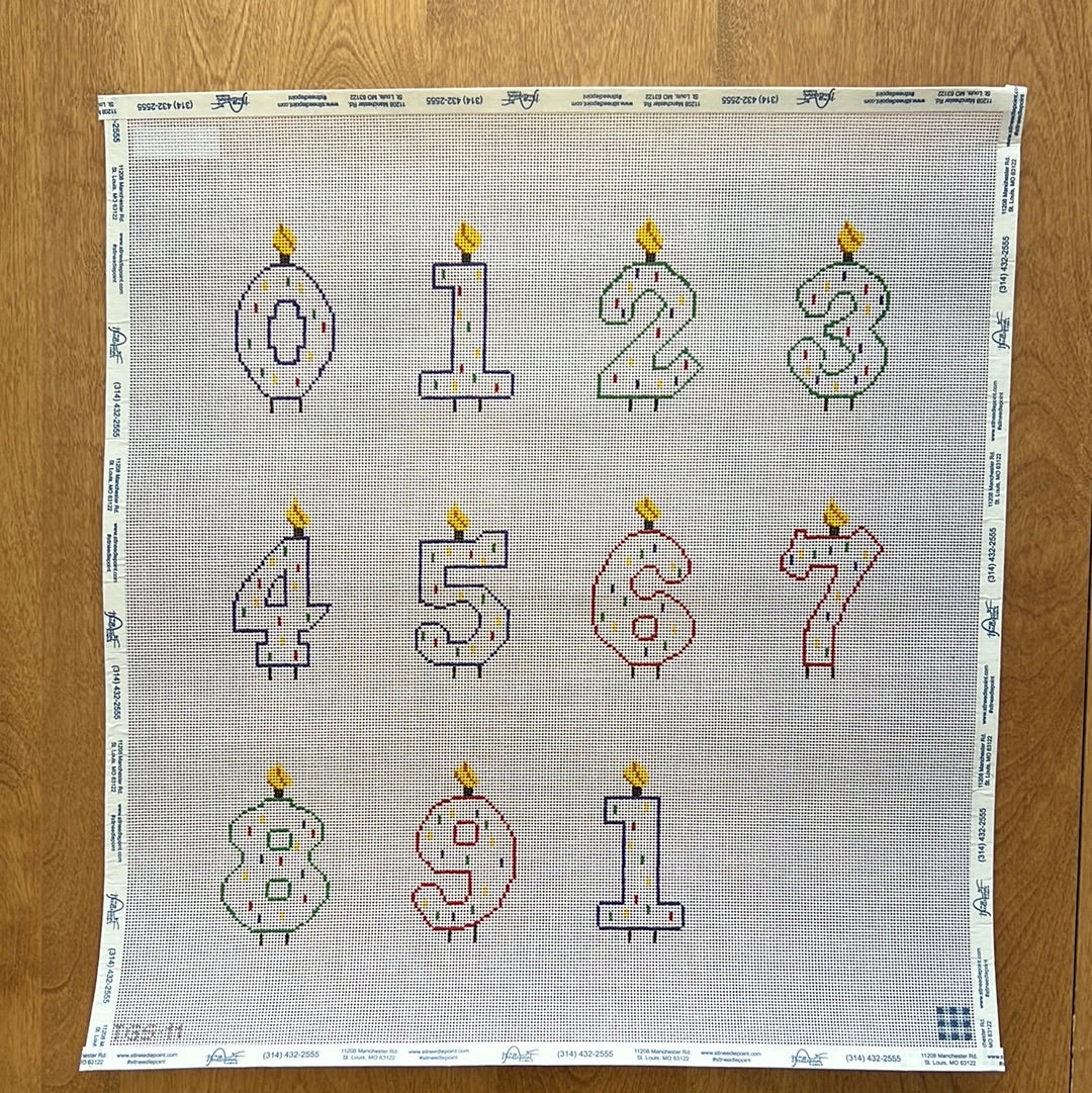 Candle Number Set ~ Small – The Needlepoint Clubhouse