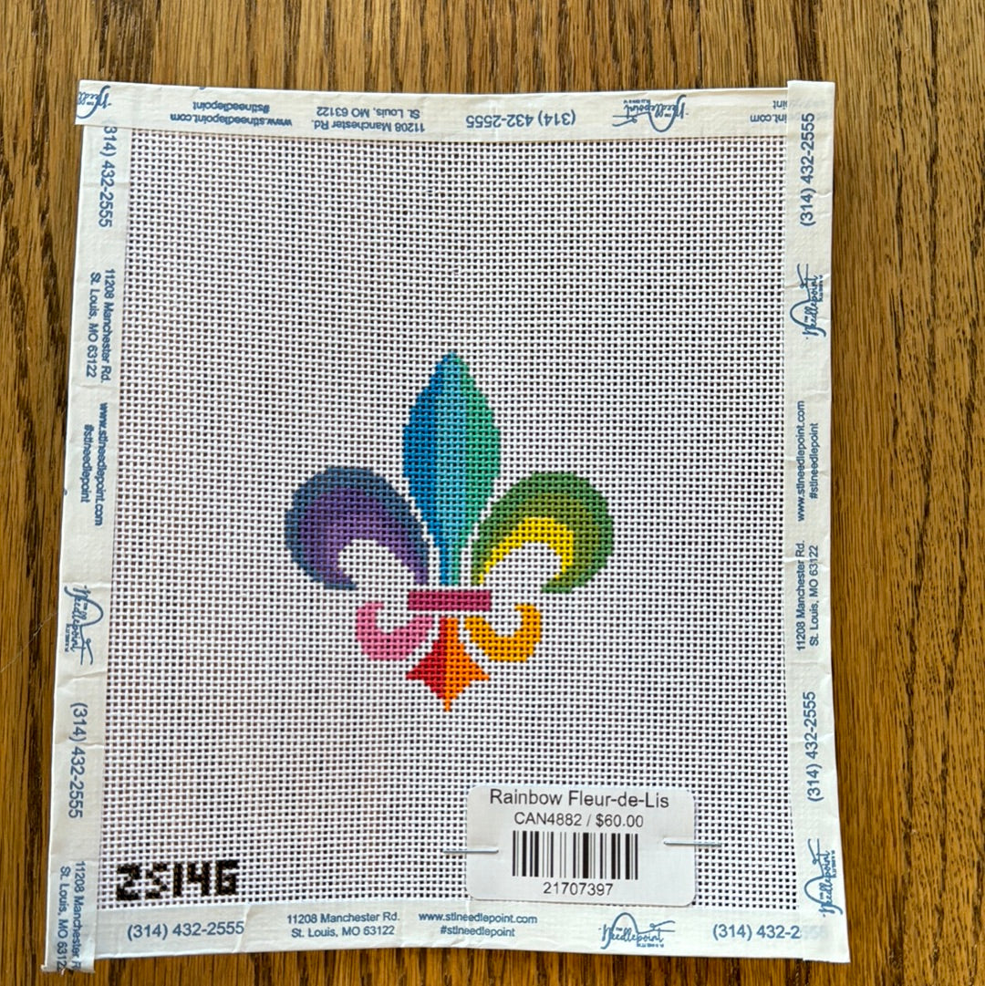 Rainbow Fleur-de-Lis – The Needlepoint Clubhouse
