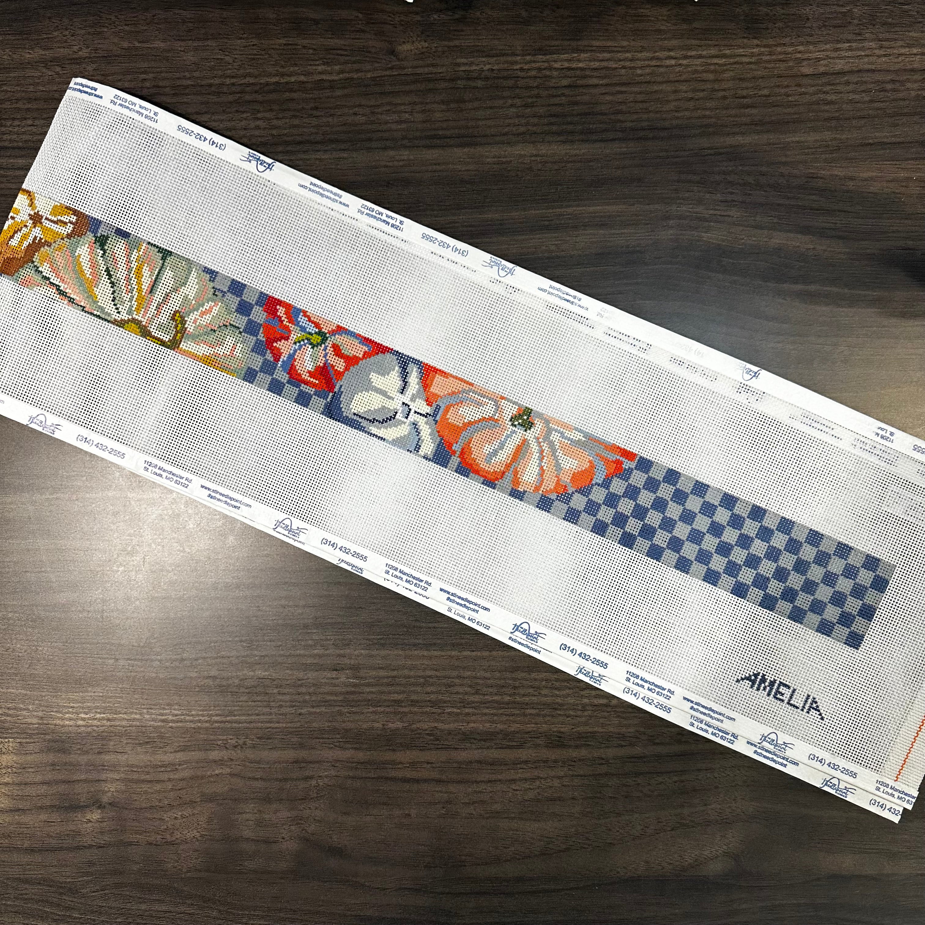 Tumbling Pumpkins Belt – The Needlepoint Clubhouse