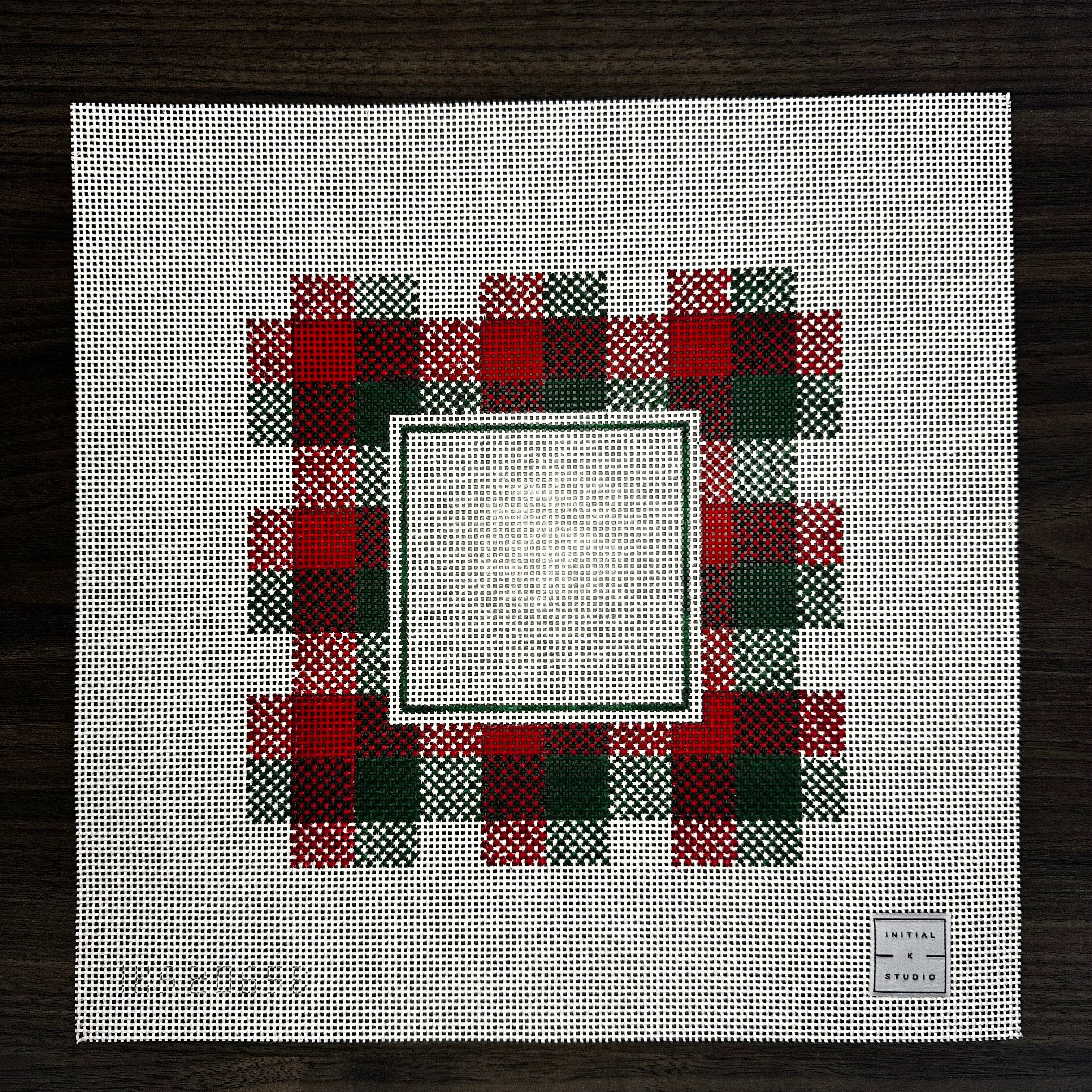 Large Christmas Plaid Square Frame – The Needlepoint Clubhouse