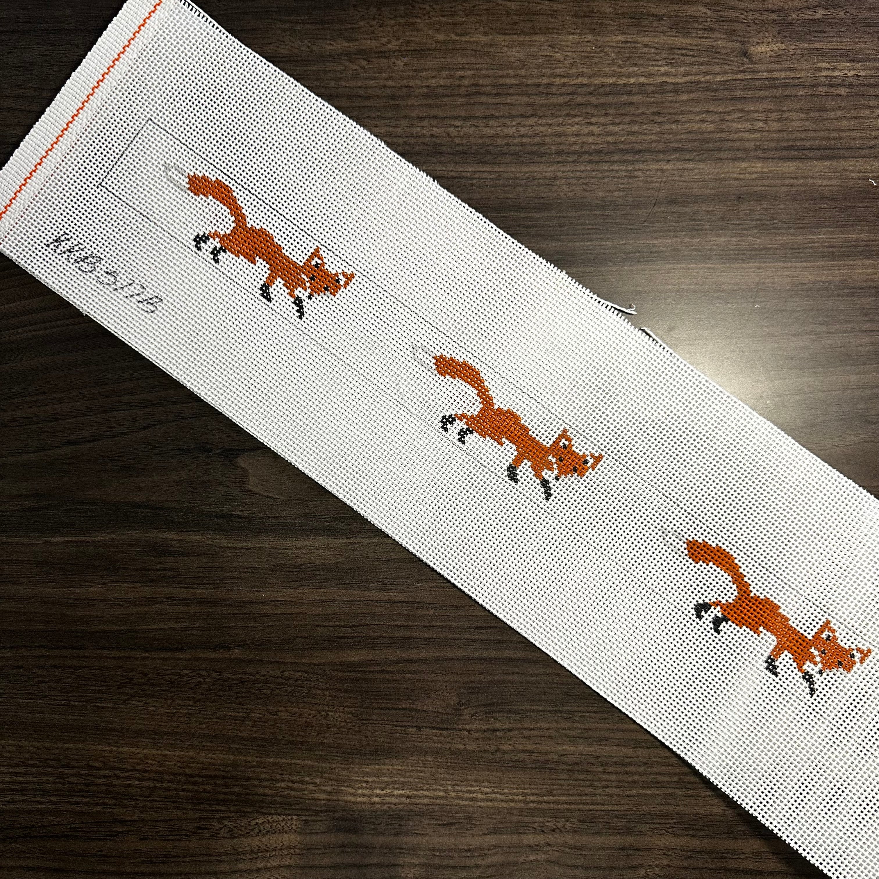 Fox Belt on 13 mesh – The Needlepoint Clubhouse