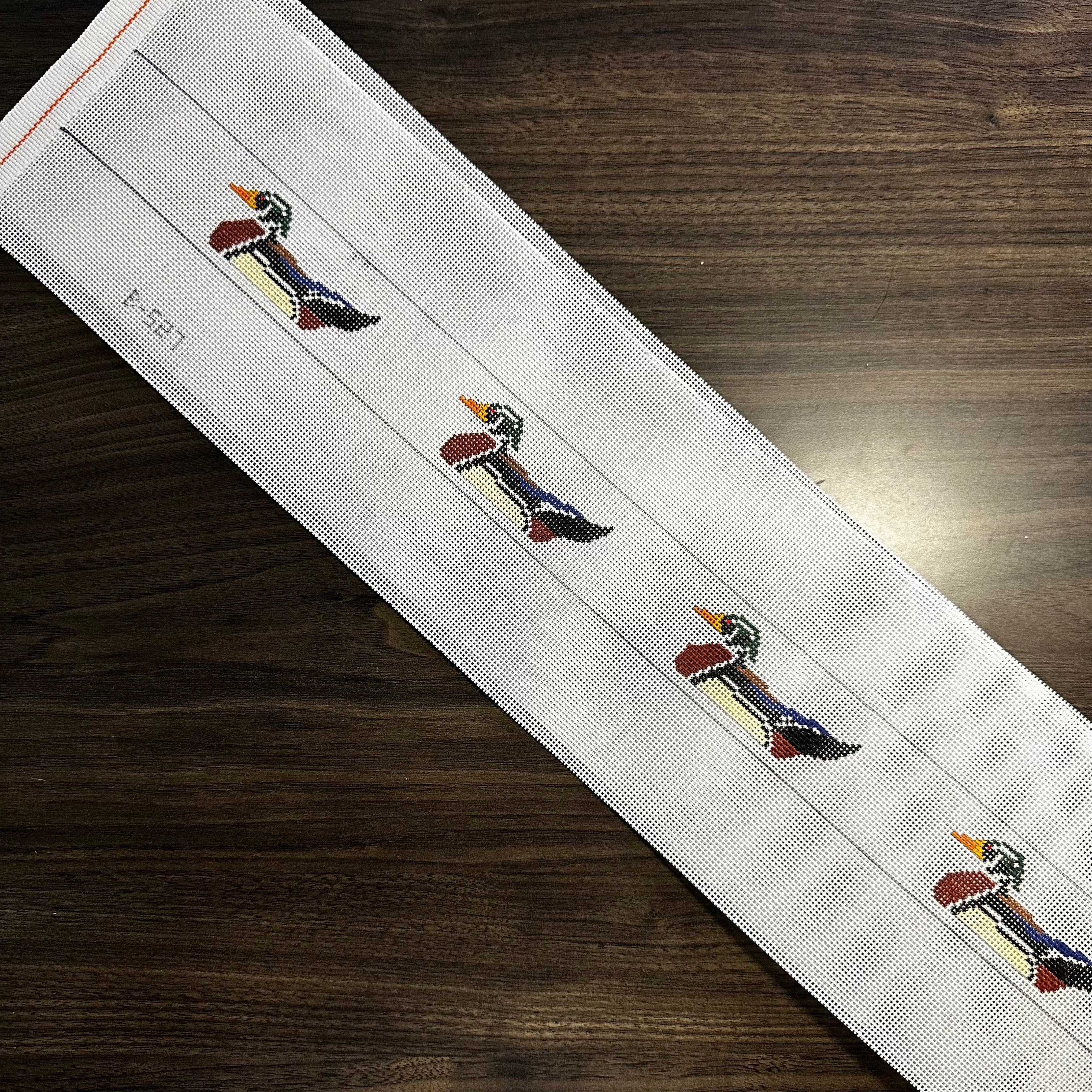 Wood Ducks Belt – The Needlepoint Clubhouse