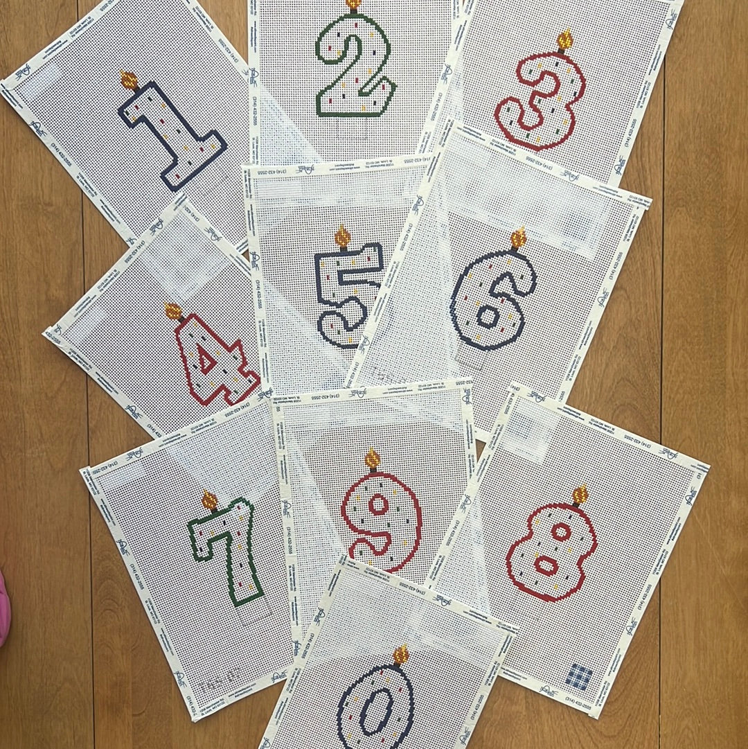 Candle Numbers ~ Large – The Needlepoint Clubhouse