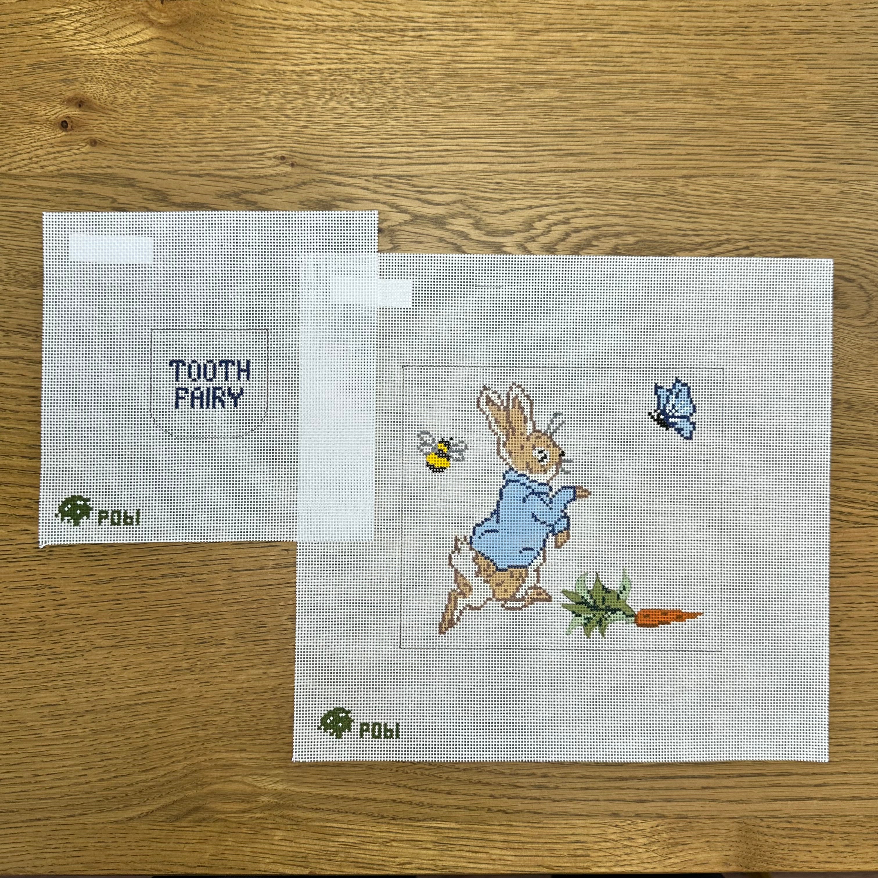 Peter Rabbit Tooth Fairy Pillow Blue – The Needlepoint Clubhouse