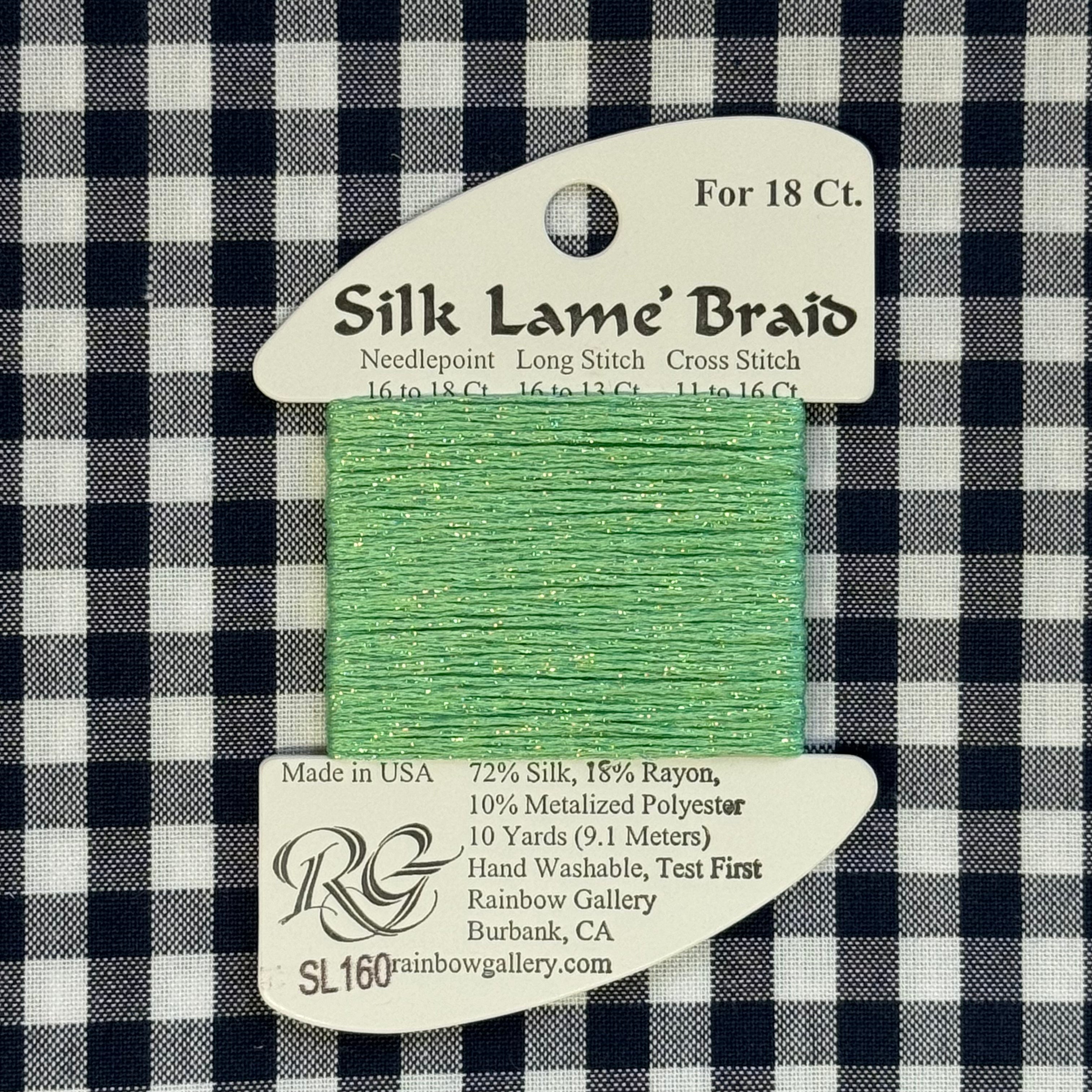 SL160 Dark Mint | Silk Lame – The Needlepoint Clubhouse