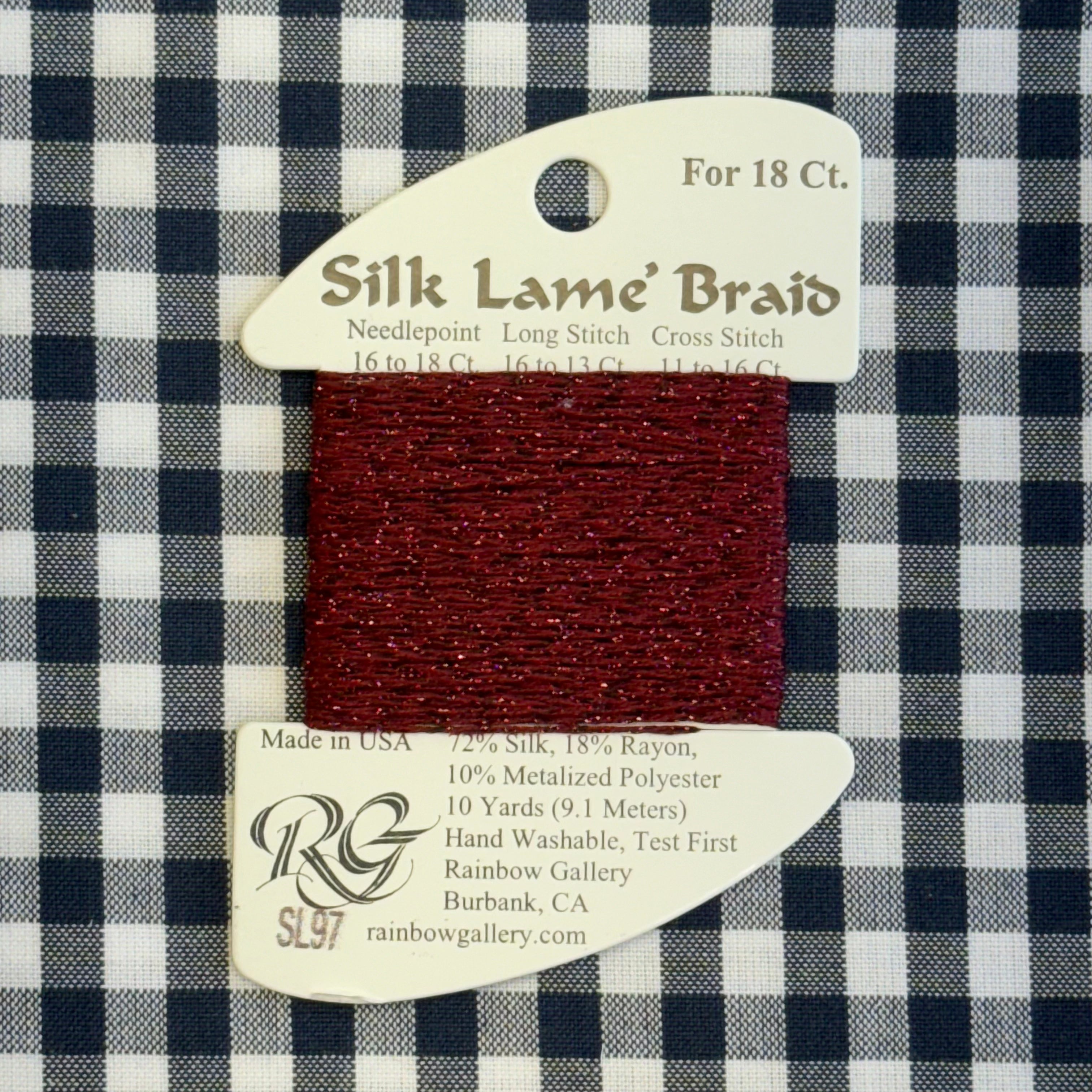SL97 Ruby Red | Silk Lame – The Needlepoint Clubhouse