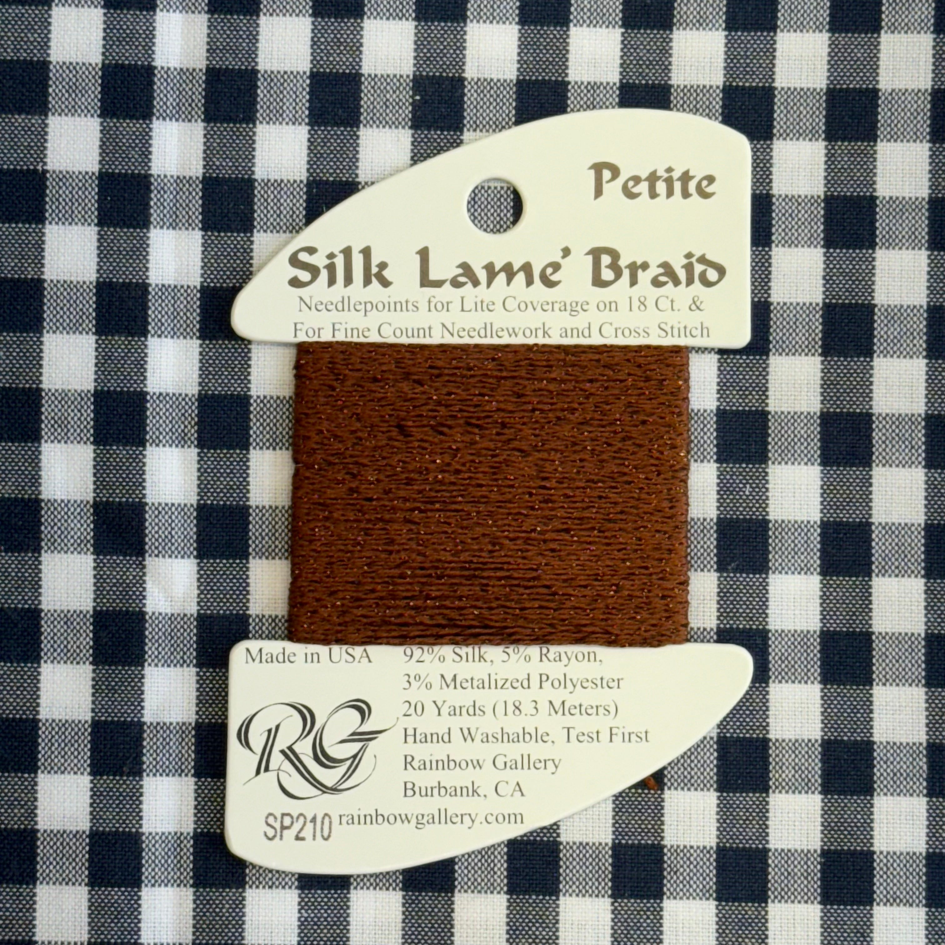 SP210 Cappuccino | Silk Lame Petite – The Needlepoint Clubhouse