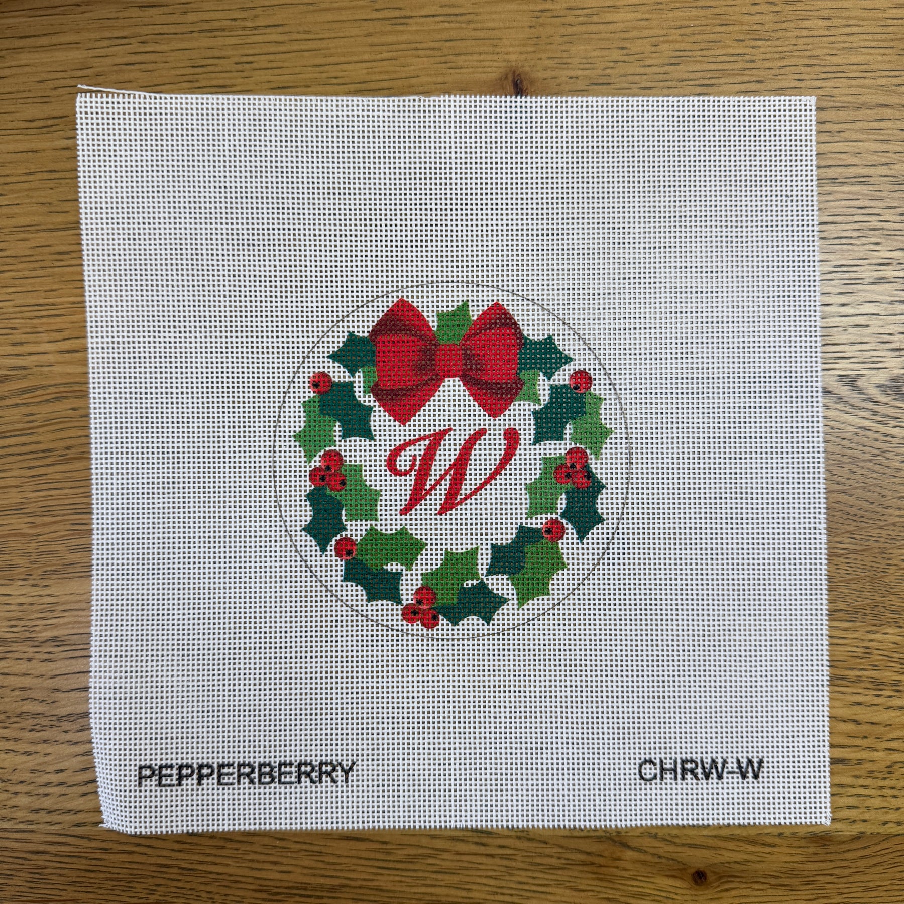 Monogram Wreath W – The Needlepoint Clubhouse