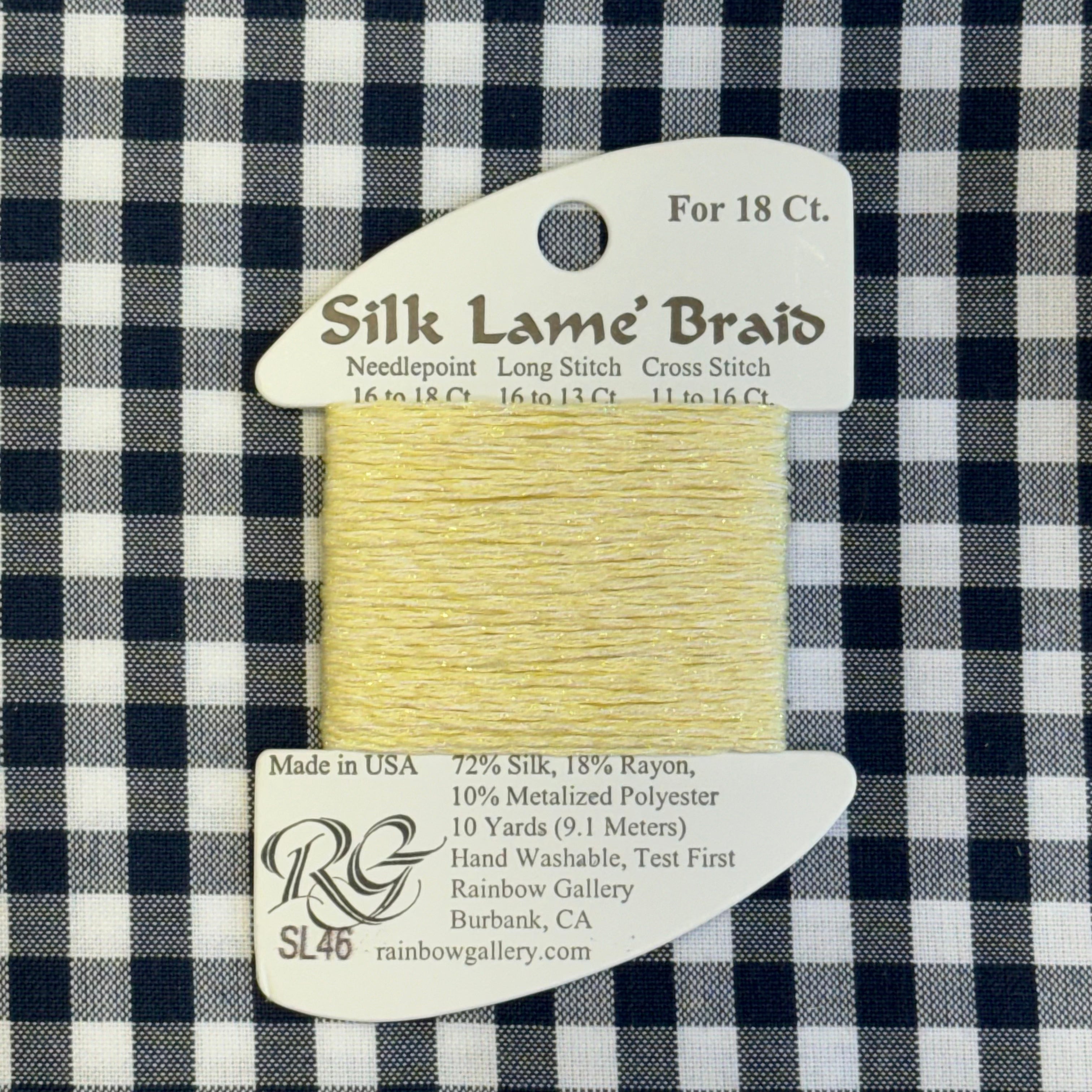 SL46 Lemon Mist | Silk Lame – The Needlepoint Clubhouse