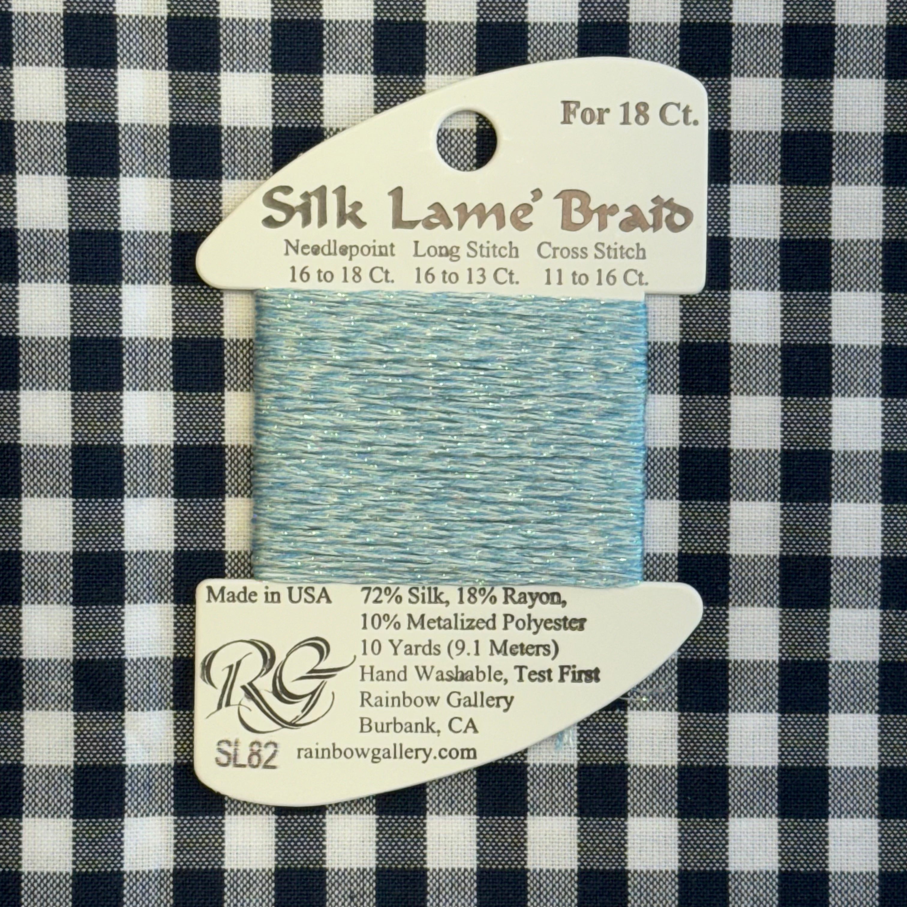 SL82 Lite China Blue | Silk Lame – The Needlepoint Clubhouse