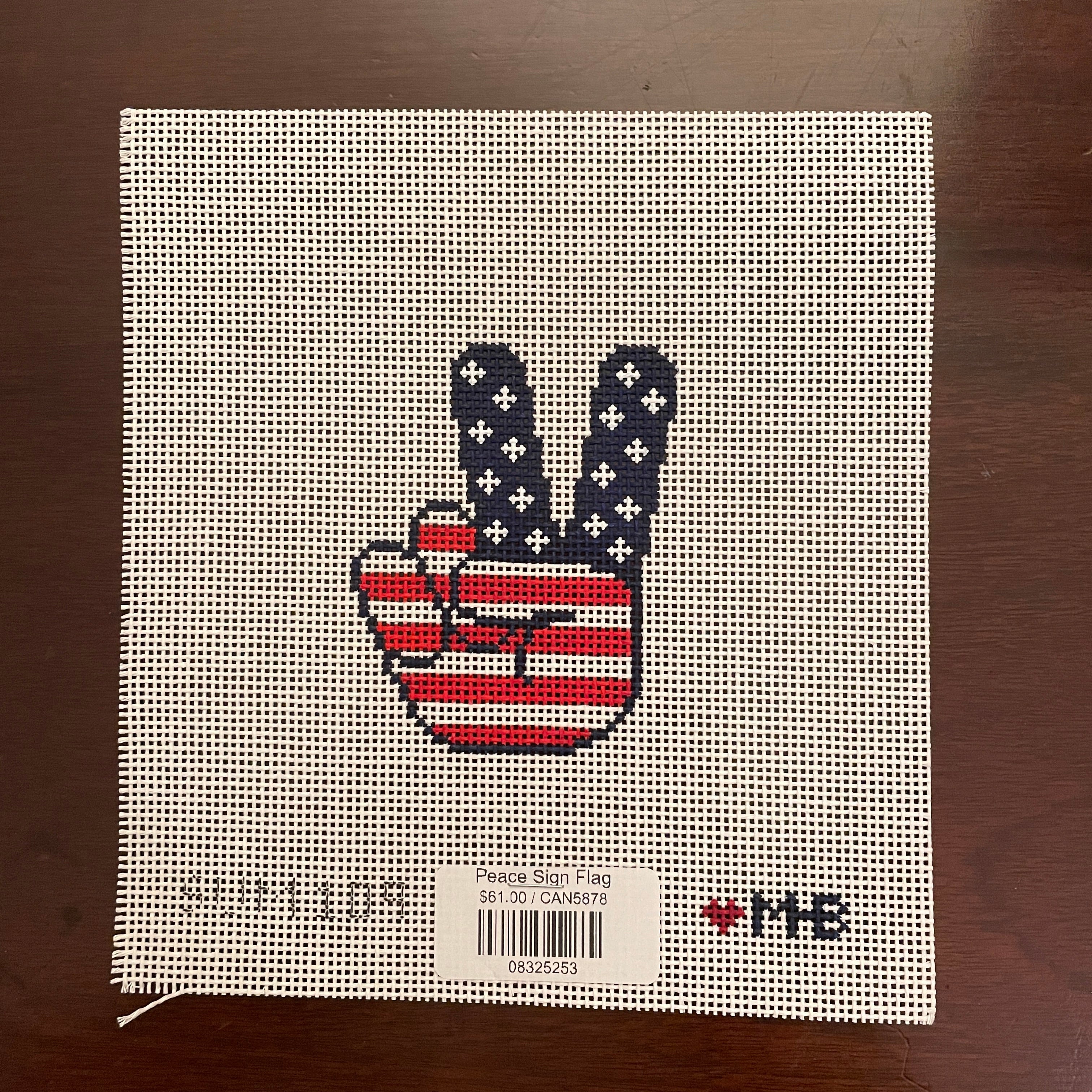 Peace Sign Flag – The Needlepoint Clubhouse