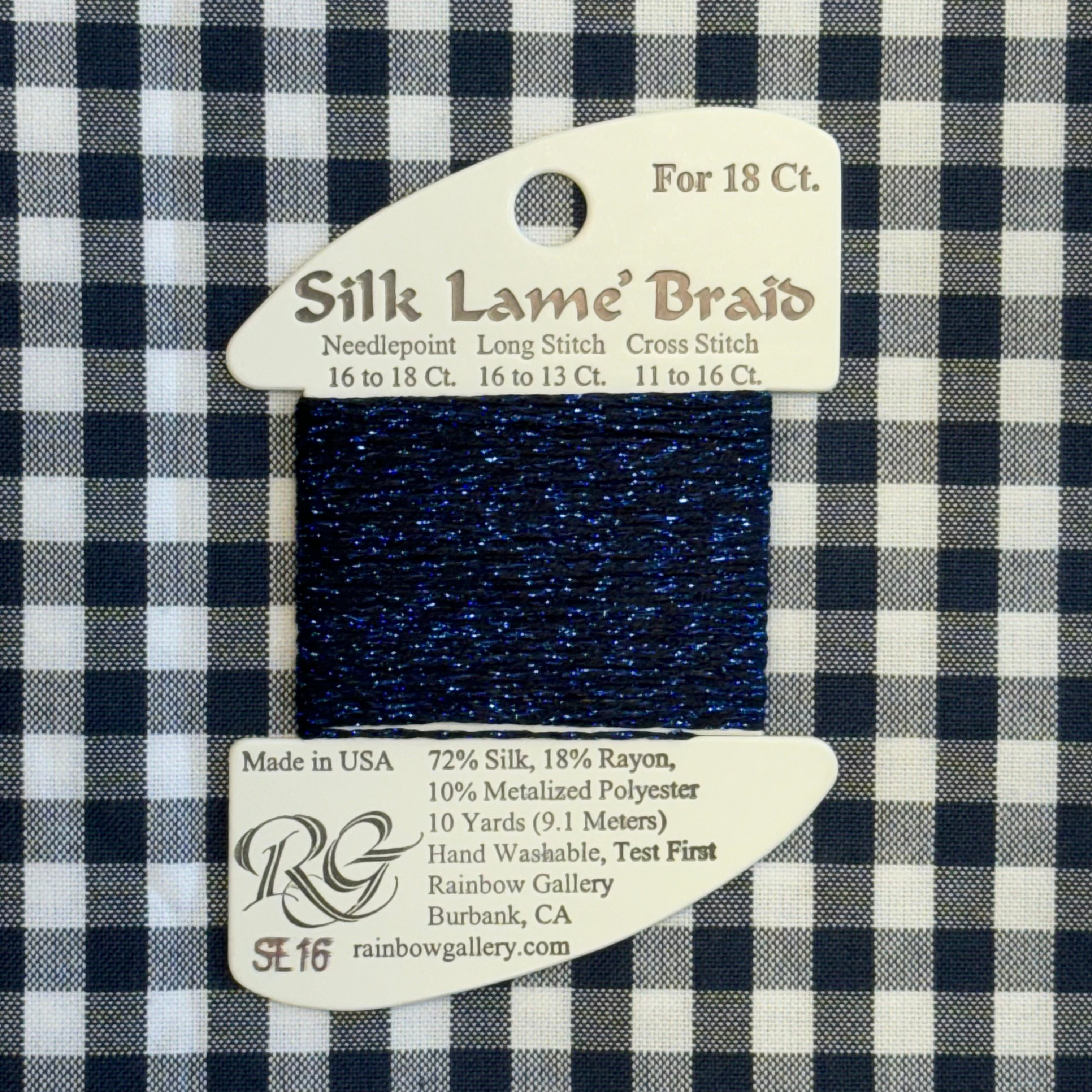 SL16 Navy | Silk Lame – The Needlepoint Clubhouse