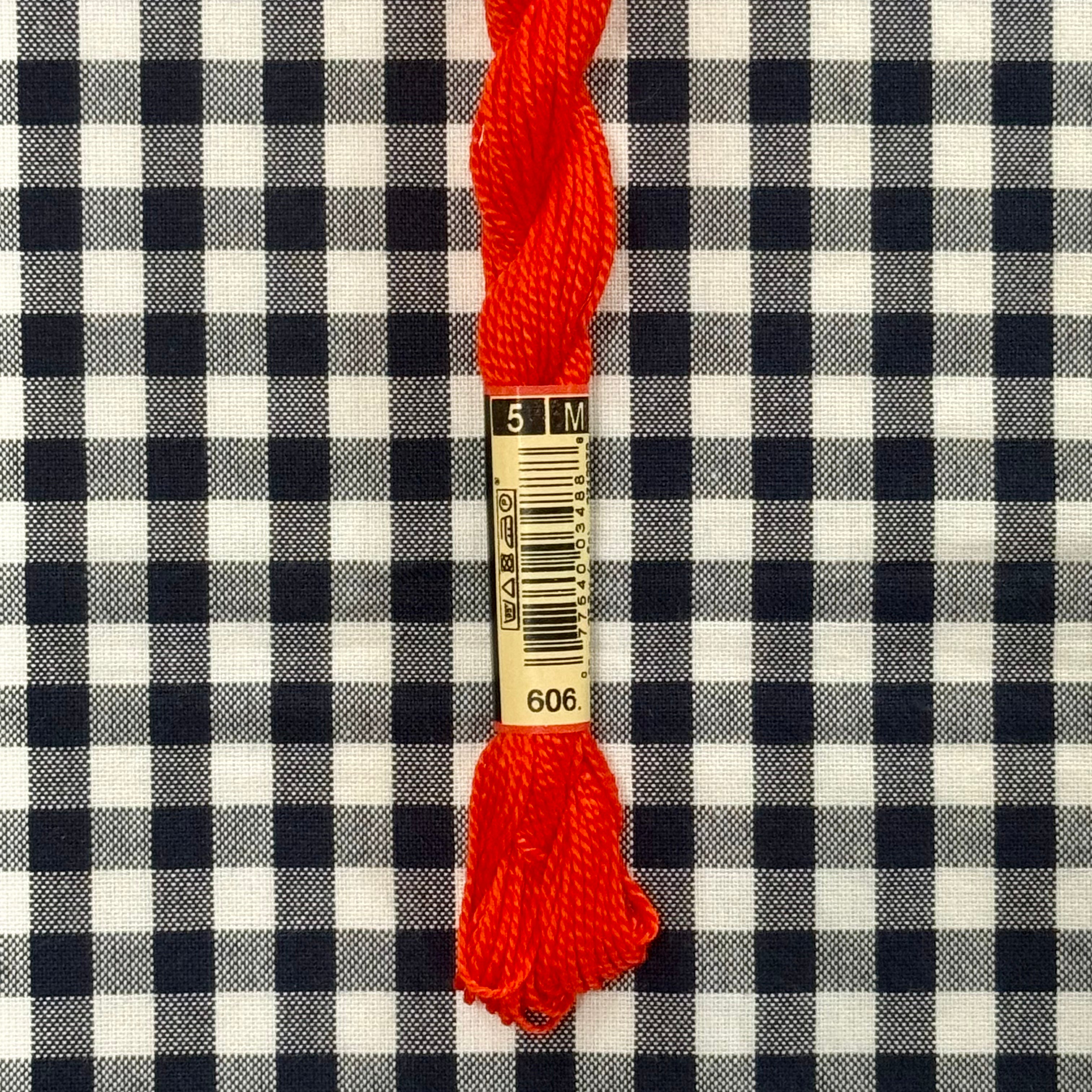 606 Bright Orange-Red | DMC Pearl Cotton 5 – The Needlepoint Clubhouse