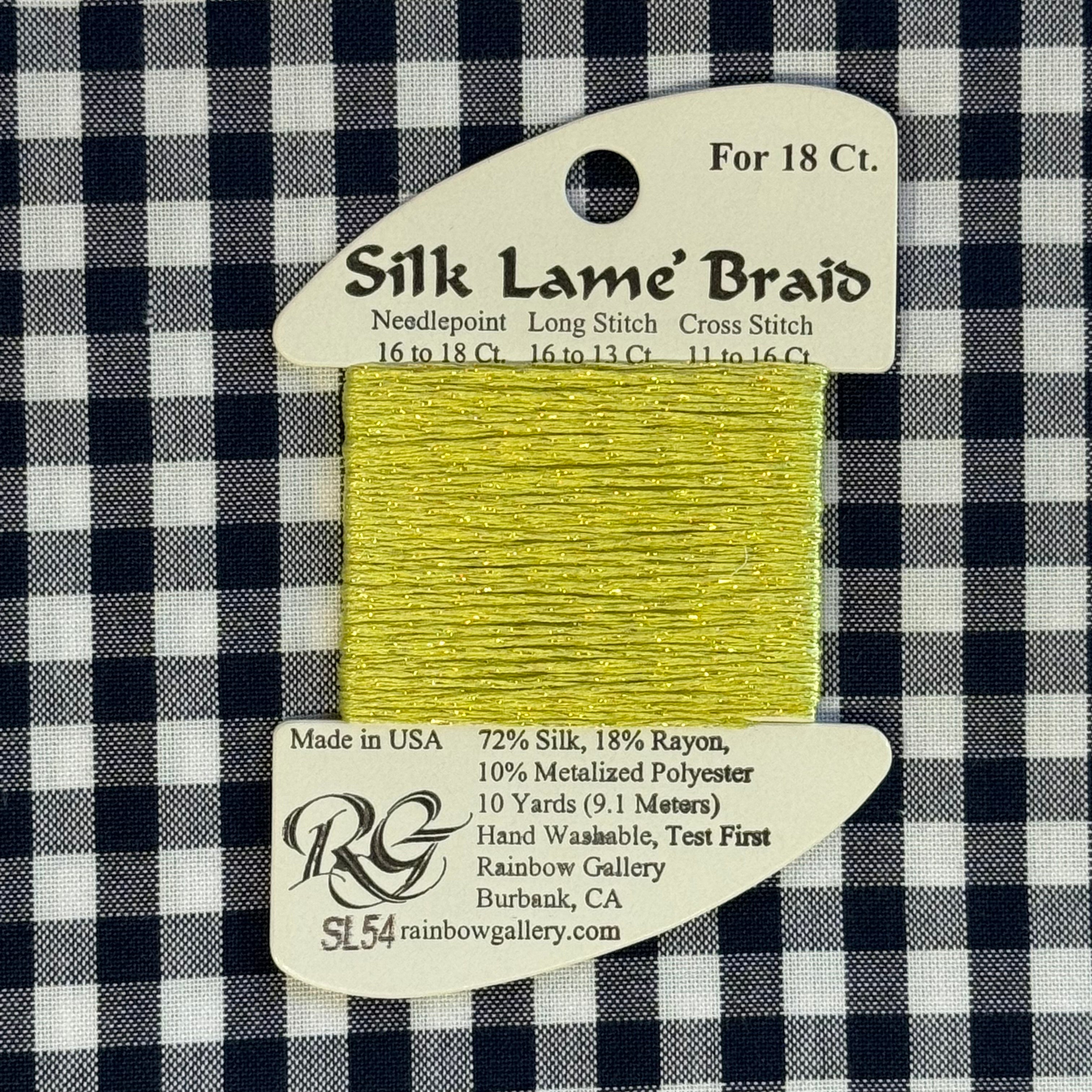 SL54 Lite Avocado | Silk Lame – The Needlepoint Clubhouse