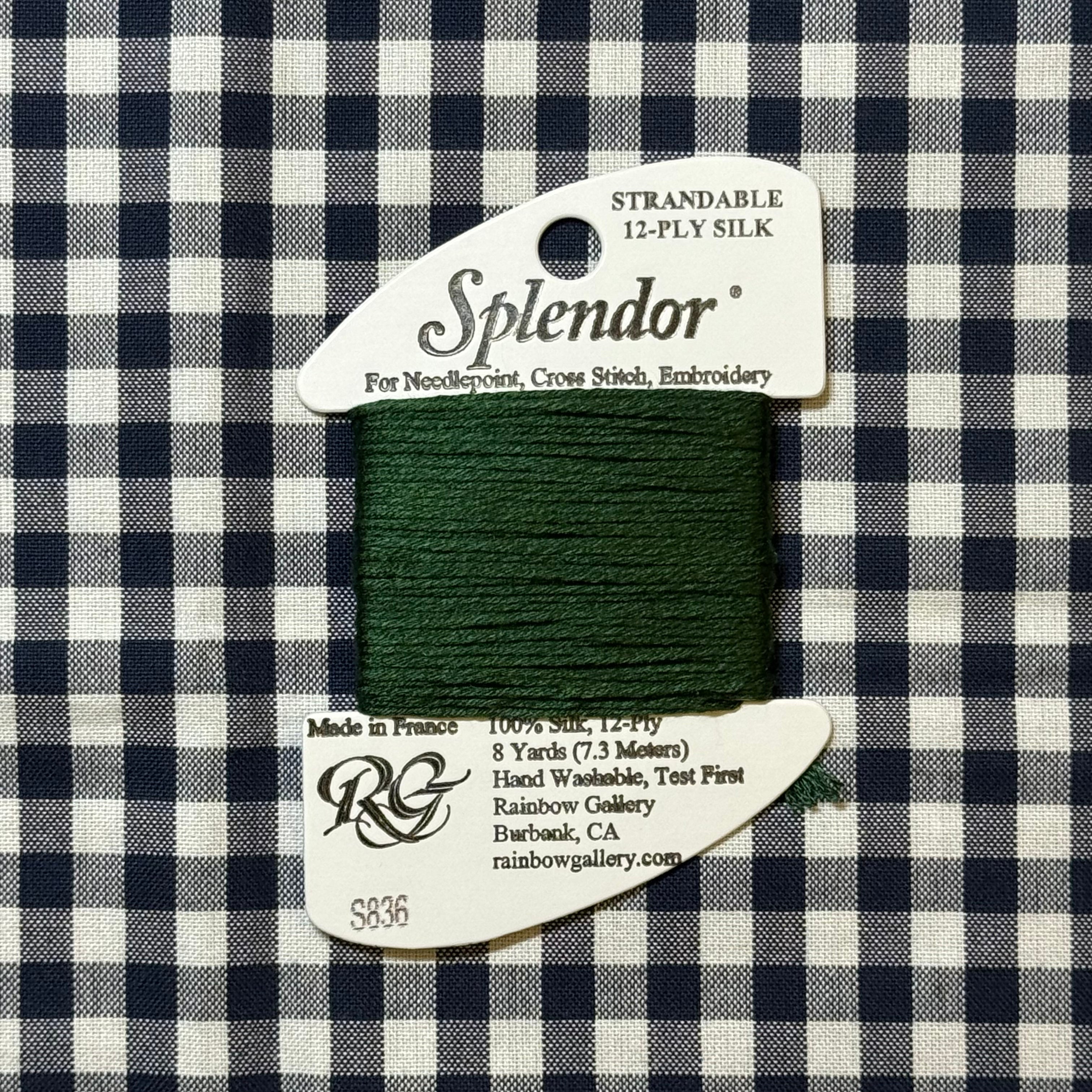 S836 Dark Forest Green | Splendor – The Needlepoint Clubhouse