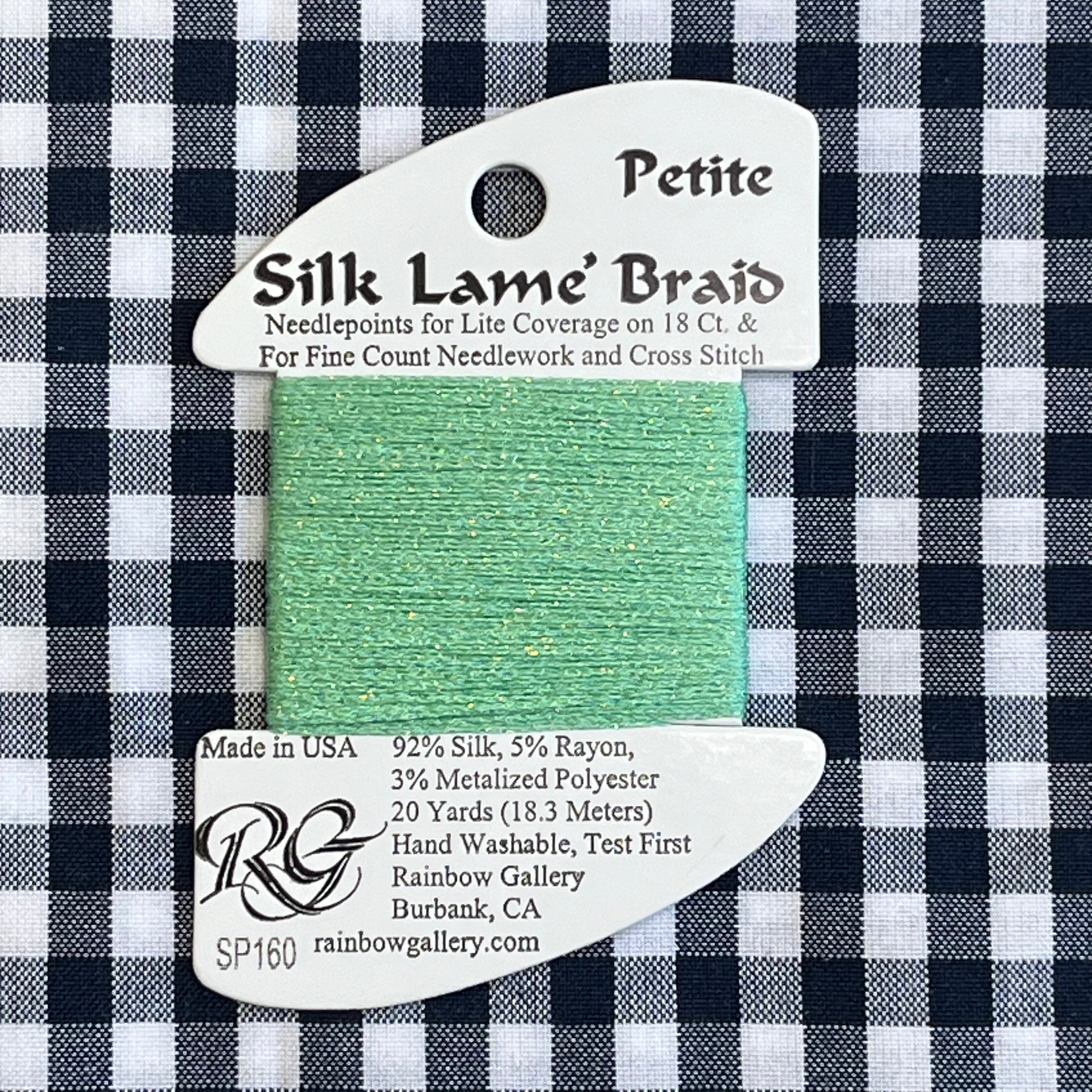 SP160 Dark Mint | Silk Lame Petite – The Needlepoint Clubhouse