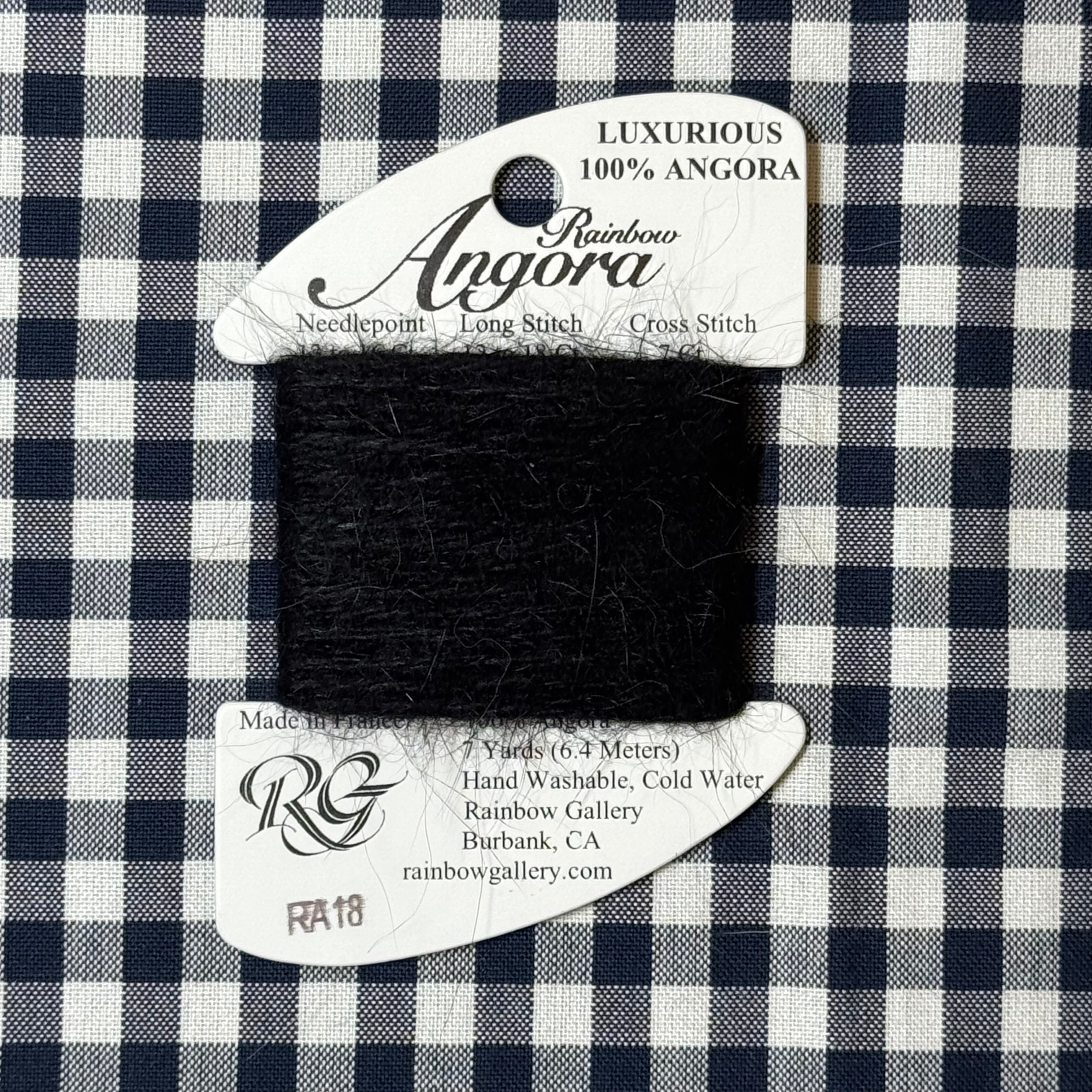 RA18 Black | Rainbow Angora – The Needlepoint Clubhouse