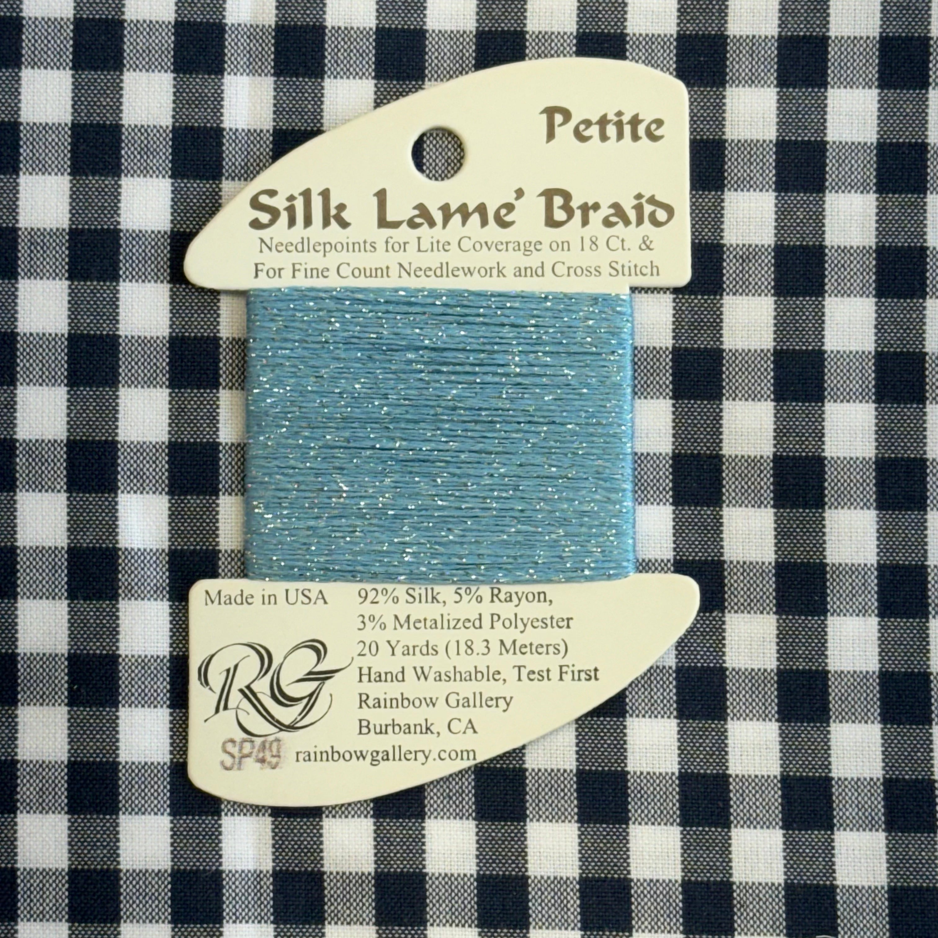 SP49 China Blue | Silk Lame Petite – The Needlepoint Clubhouse