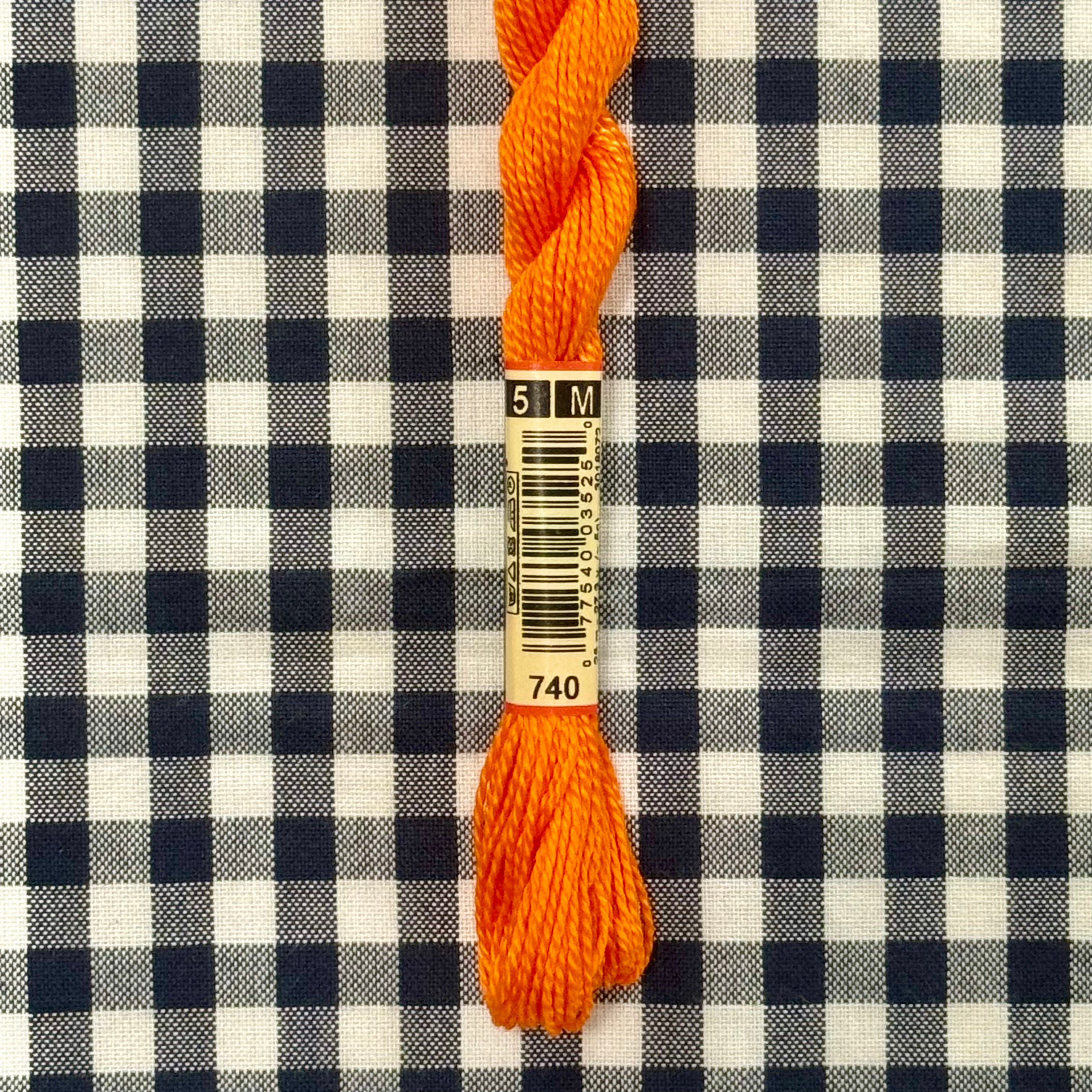 740 Tangerine | DMC Pearl Cotton 5 – The Needlepoint Clubhouse