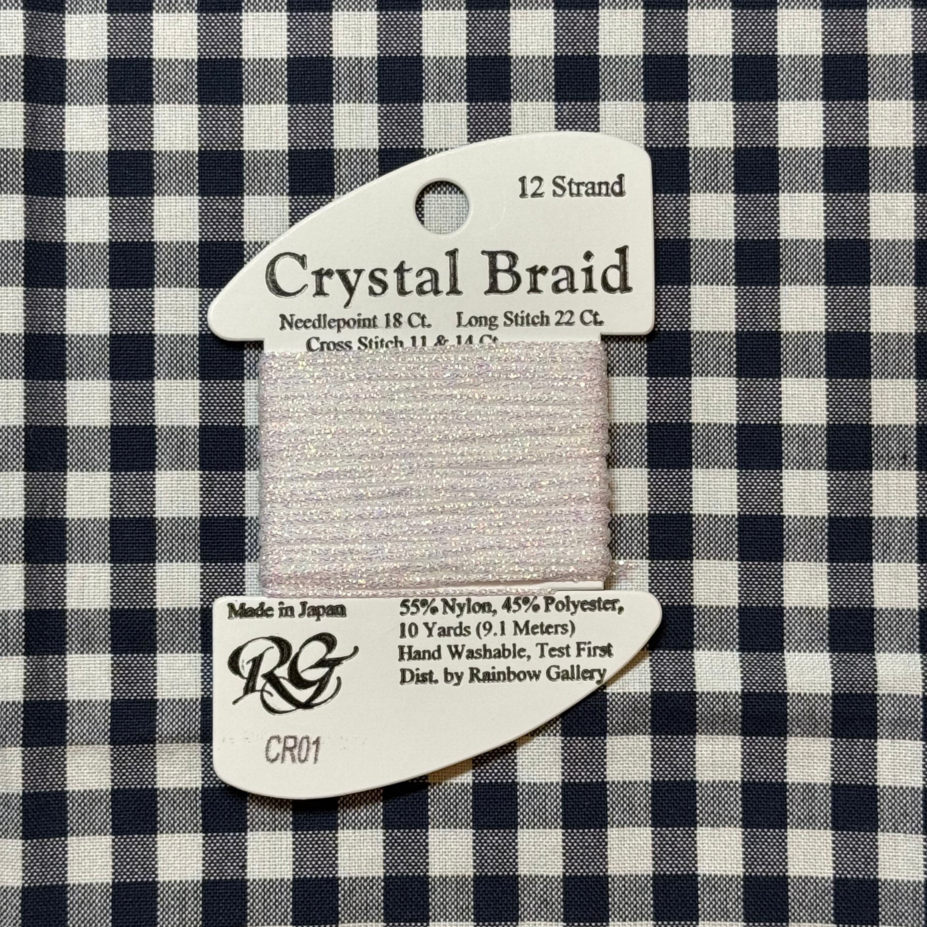 CR01 White Pearl | Crystal Braid – The Needlepoint Clubhouse