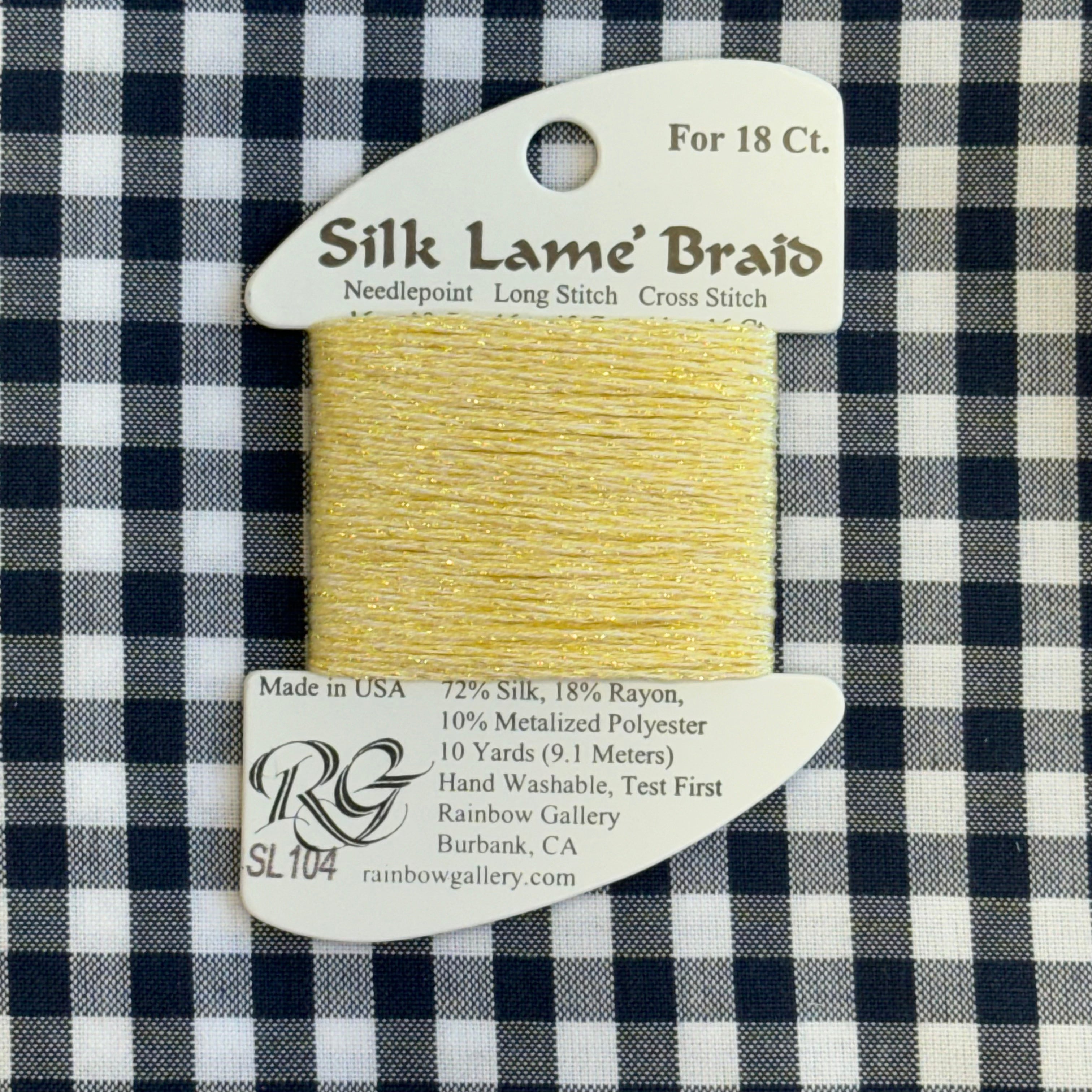 SL104 Soft Yellow | Silk Lame – The Needlepoint Clubhouse