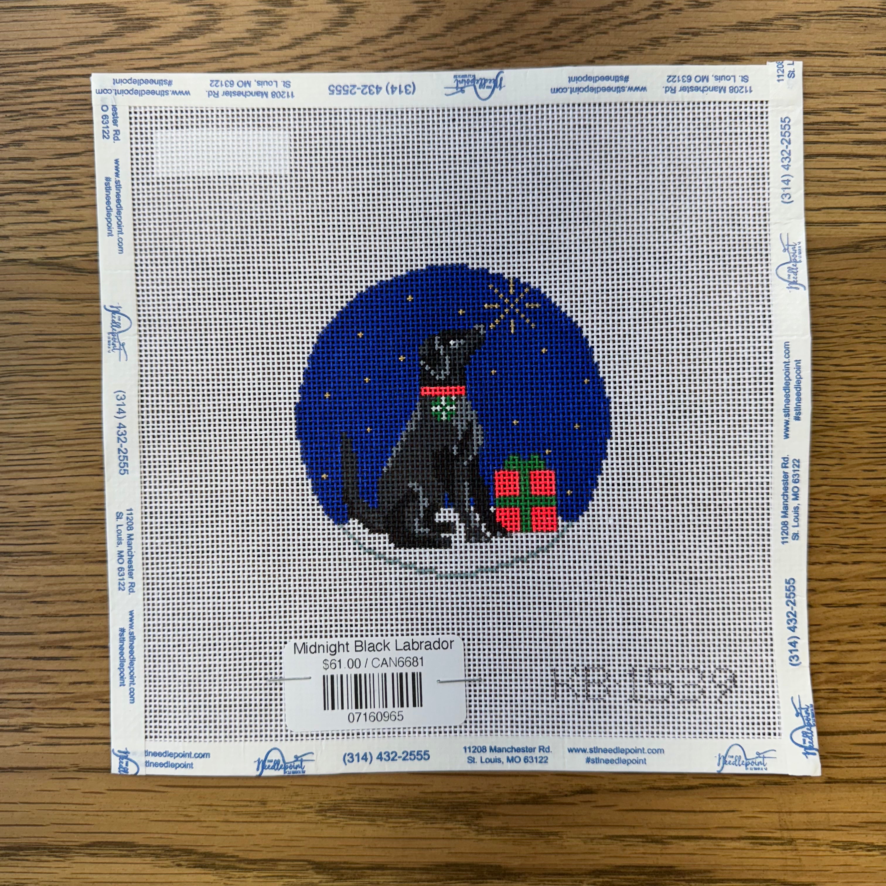 Midnight Black Labrador – The Needlepoint Clubhouse