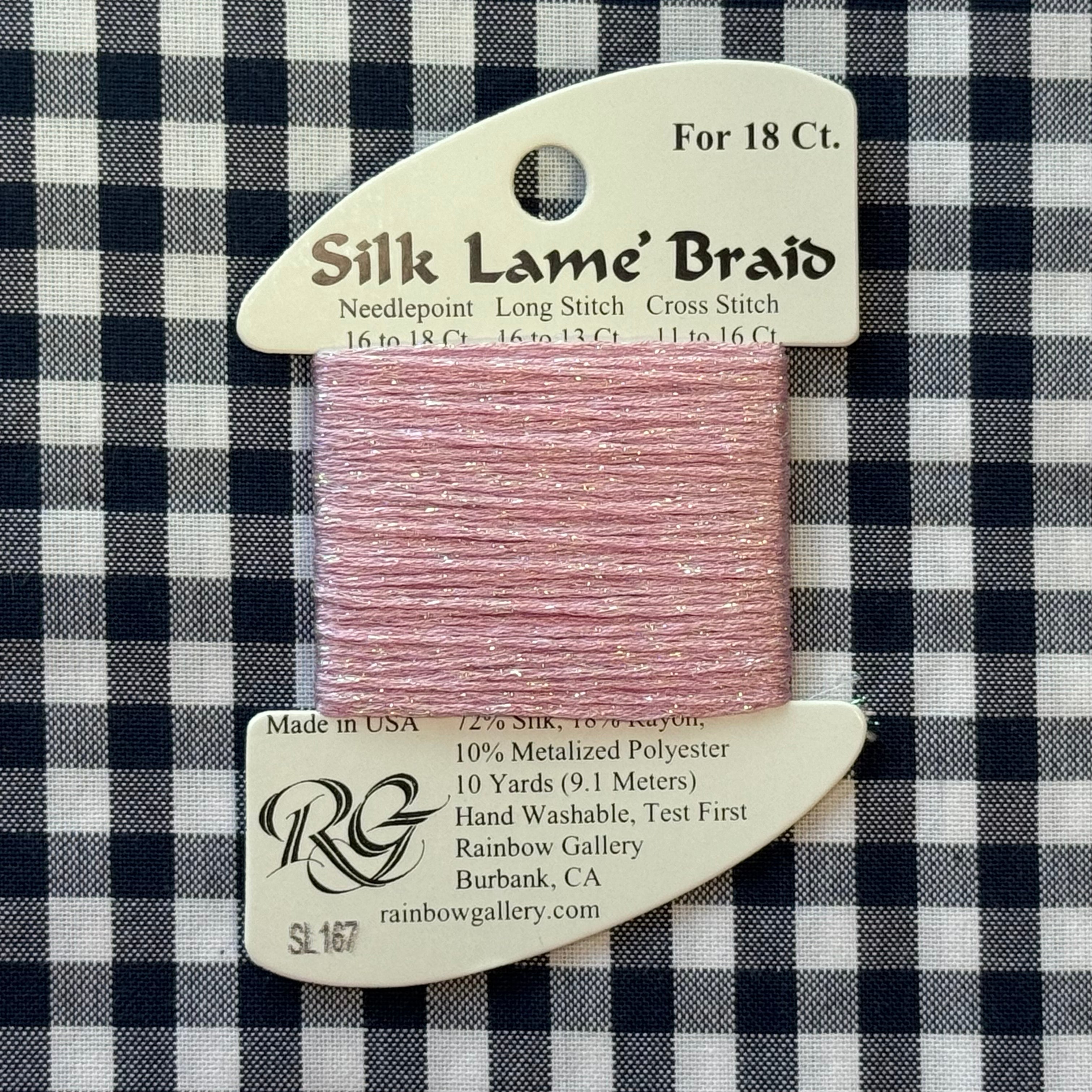SL167 Pink Lady | Silk Lame – The Needlepoint Clubhouse
