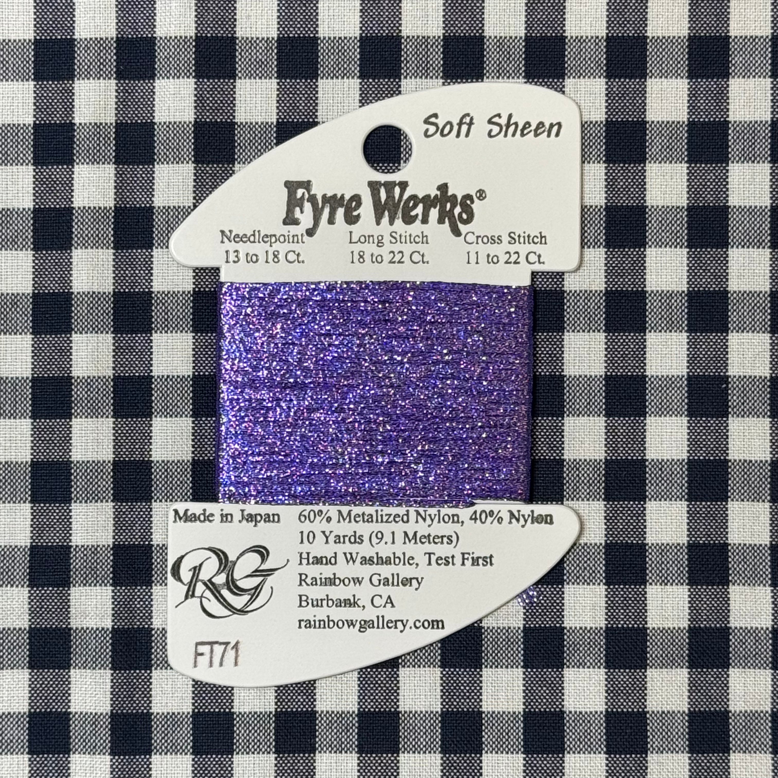 FT71 Purple Rain | Fyre Werks Soft Sheen – The Needlepoint Clubhouse