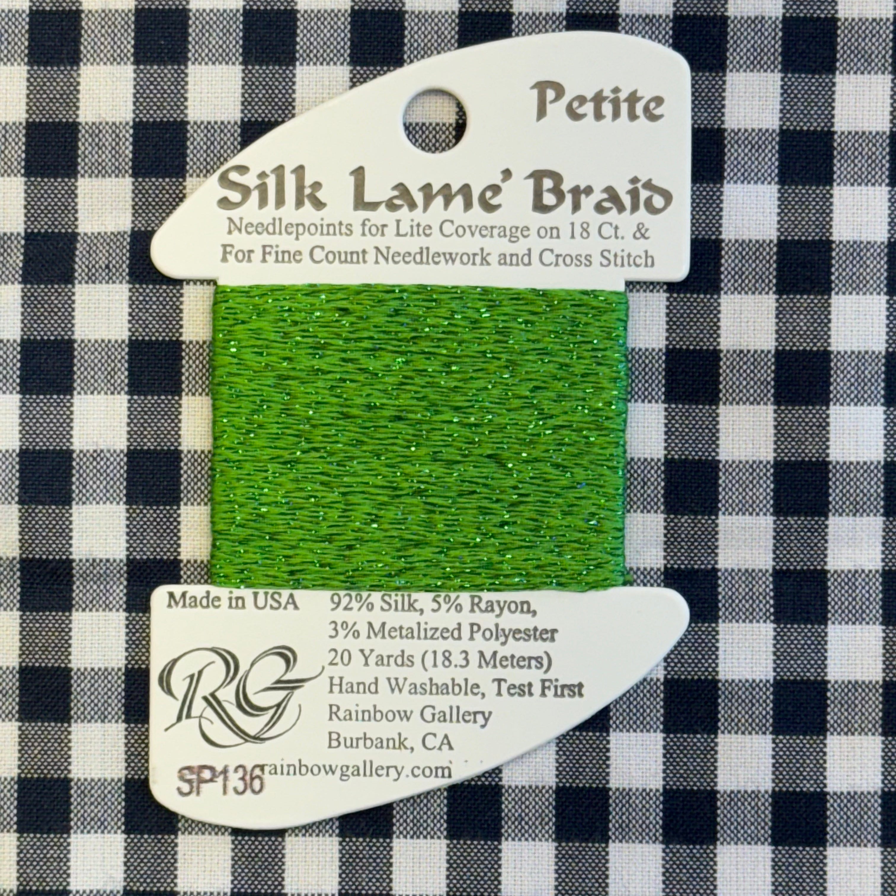 SP136 Kelly Green | Silk Lame Petite – The Needlepoint Clubhouse