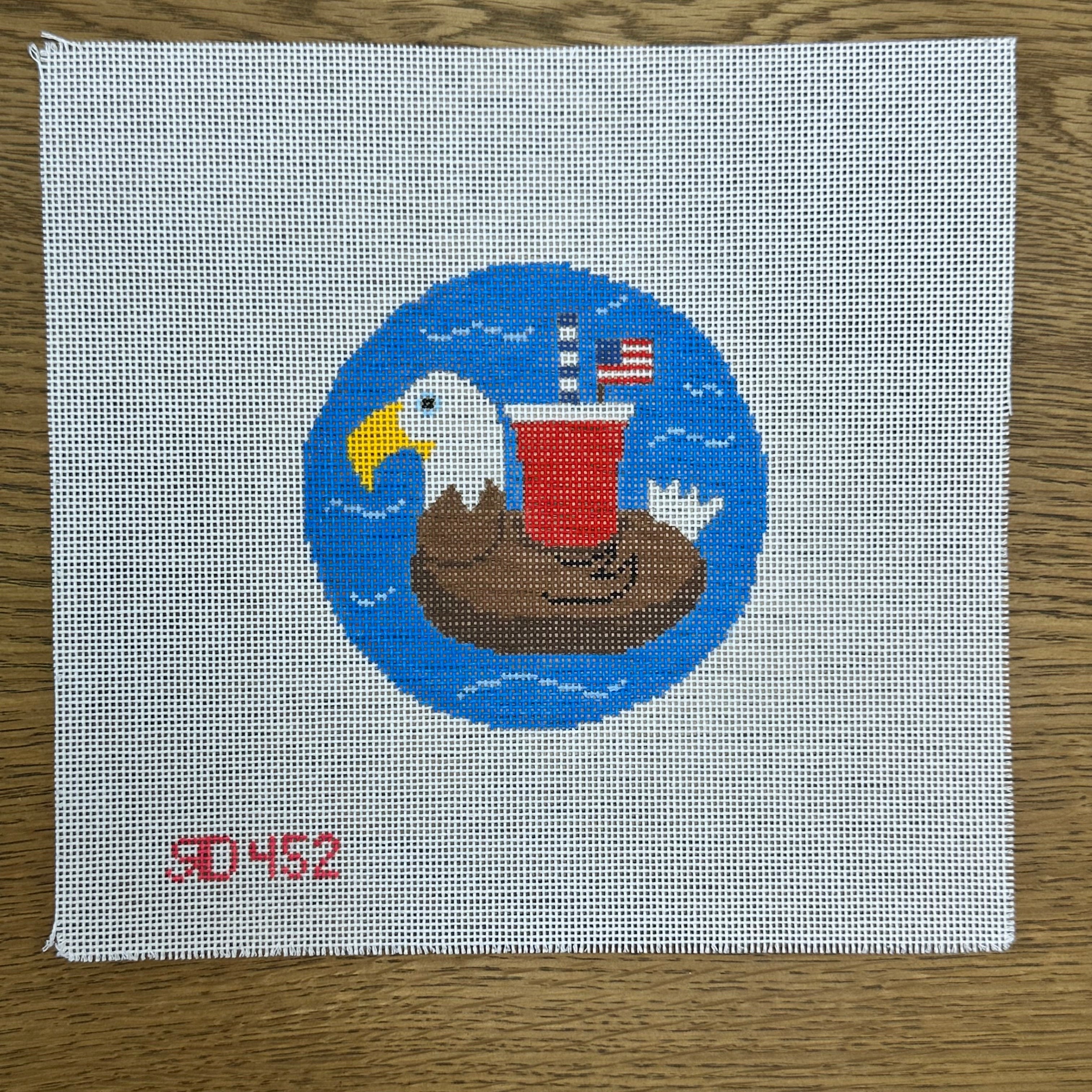 Eagle Float Round – The Needlepoint Clubhouse