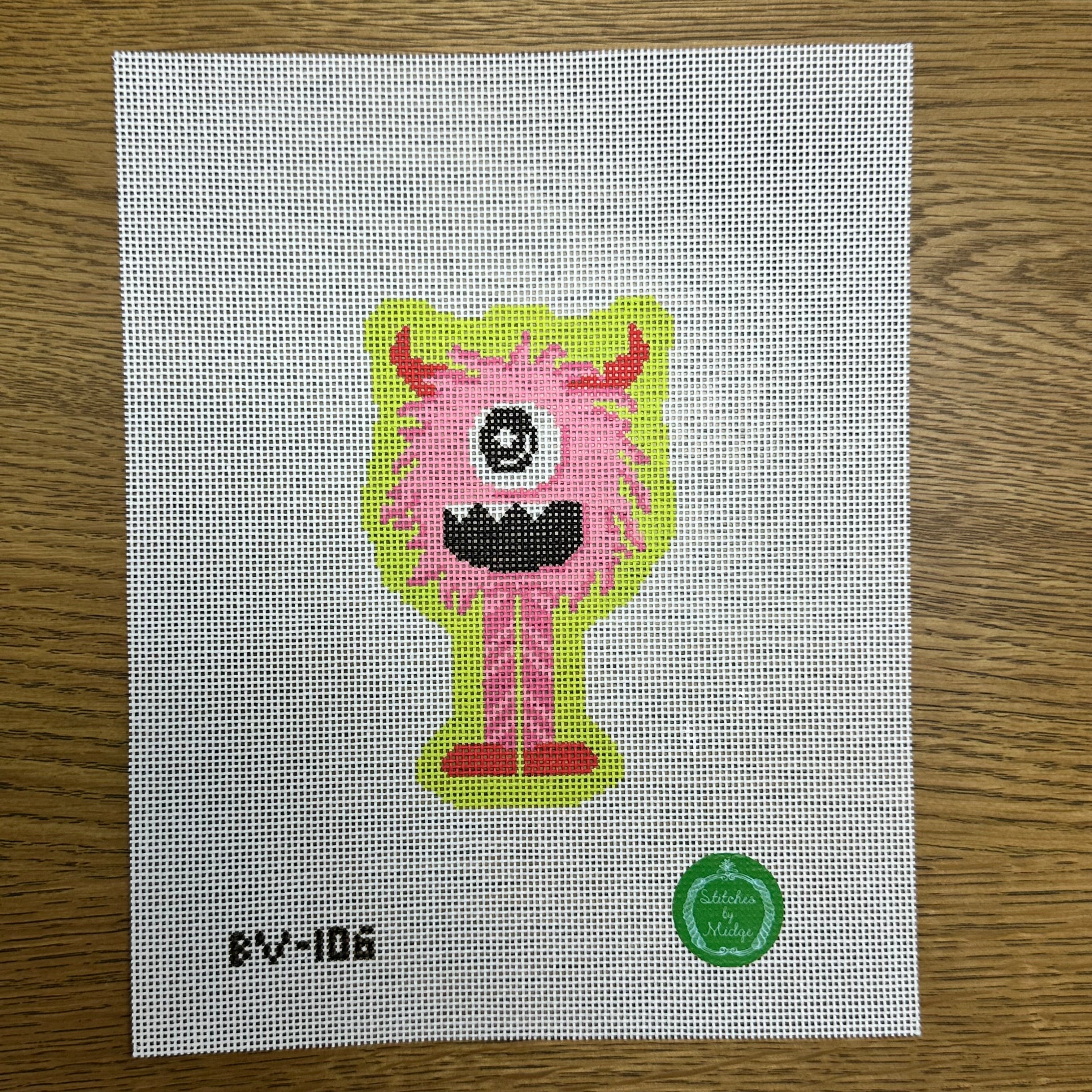 Puff Ball Monster – The Needlepoint Clubhouse