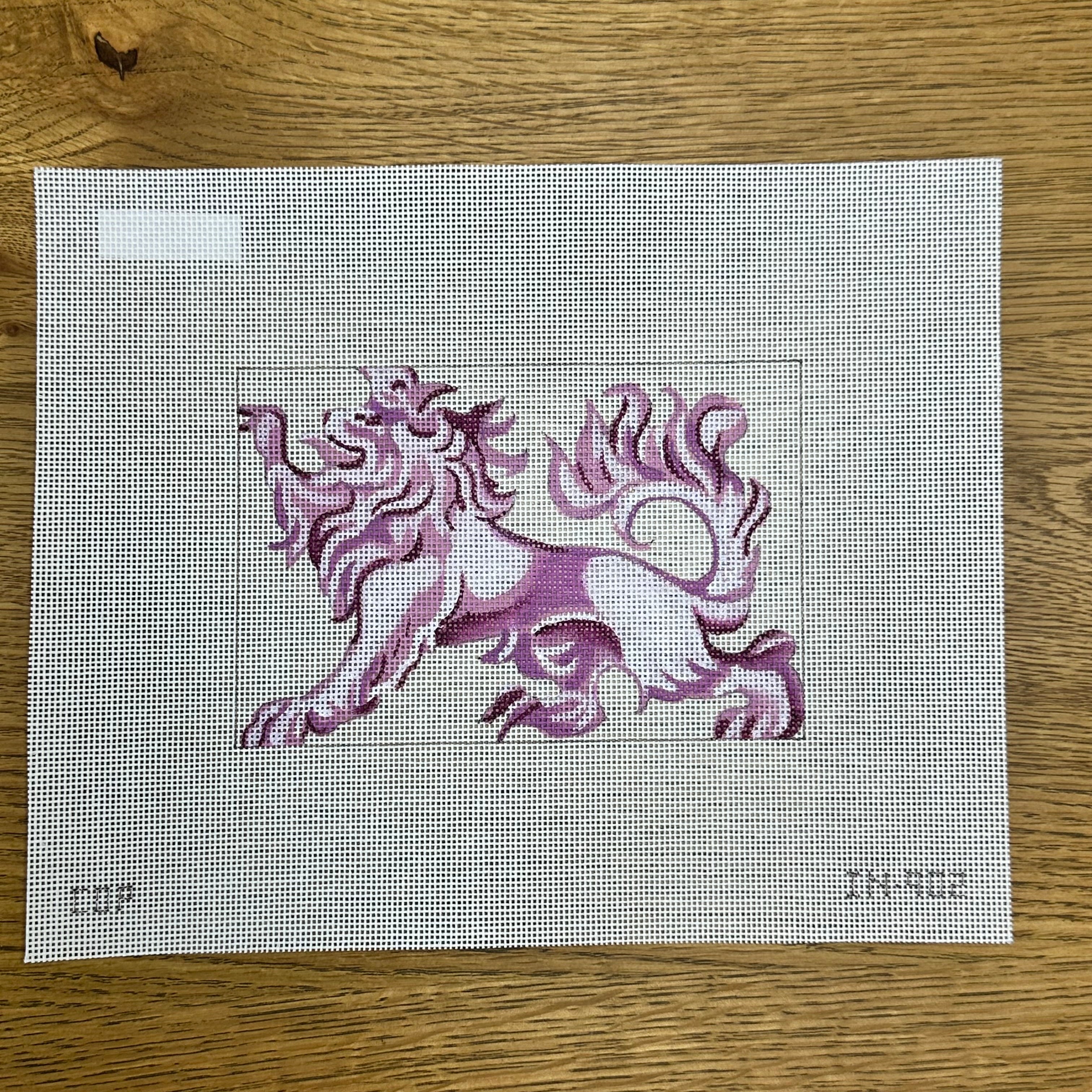 Majestic Purple Lion Insert – The Needlepoint Clubhouse