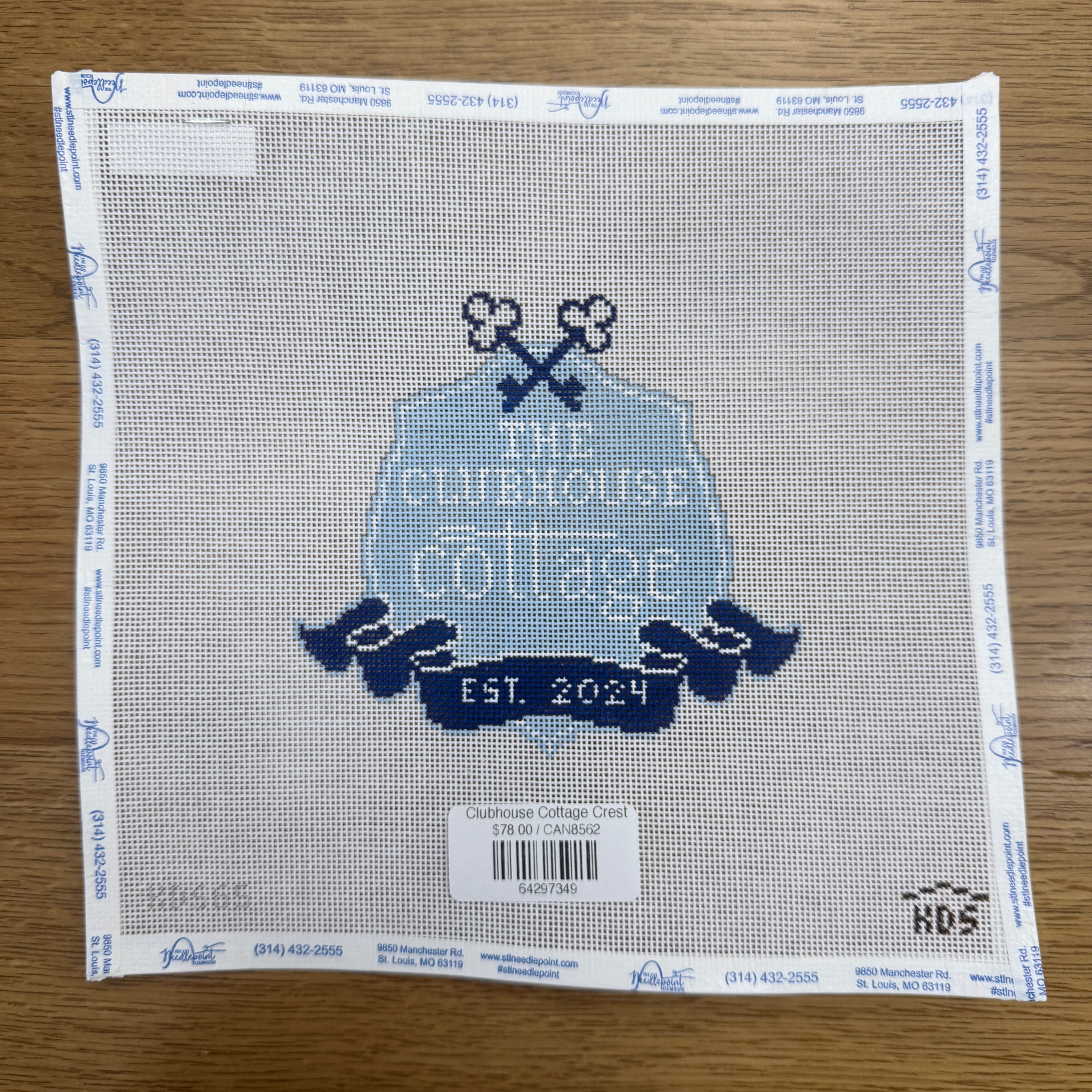 Clubhouse Cottage Crest – The Needlepoint Clubhouse