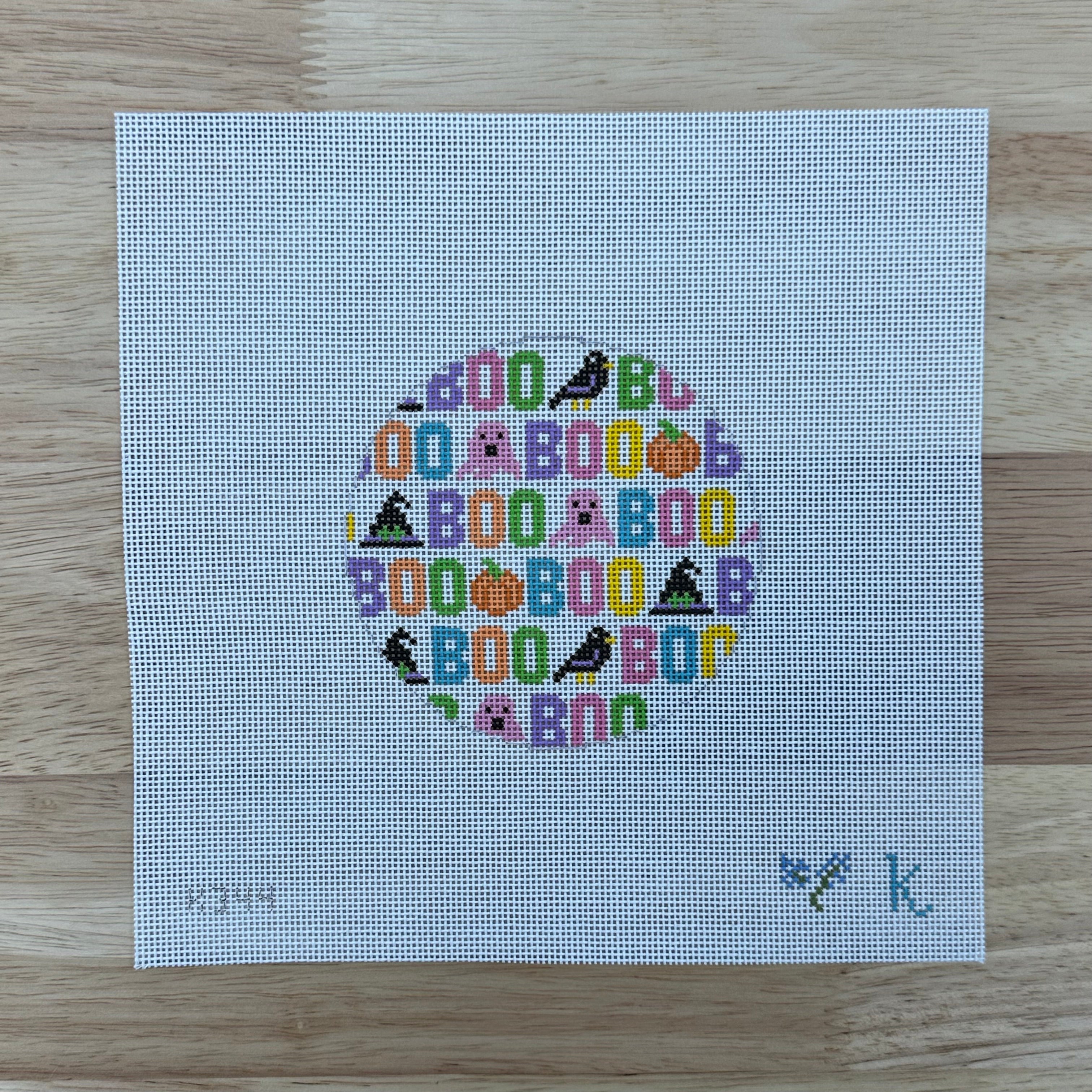 Boo, Boo, Boo Round – The Needlepoint Clubhouse