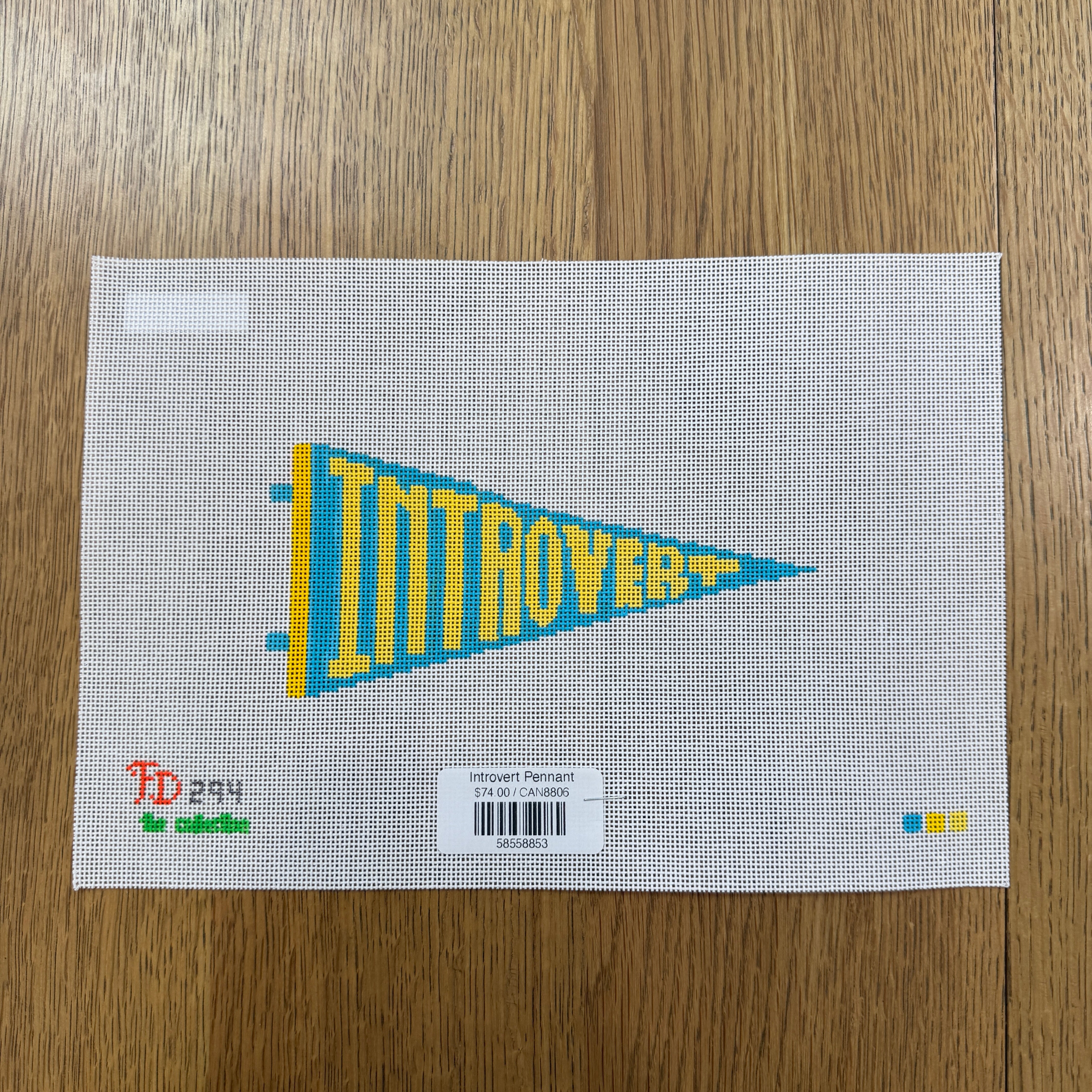 Introvert Pennant – The Needlepoint Clubhouse