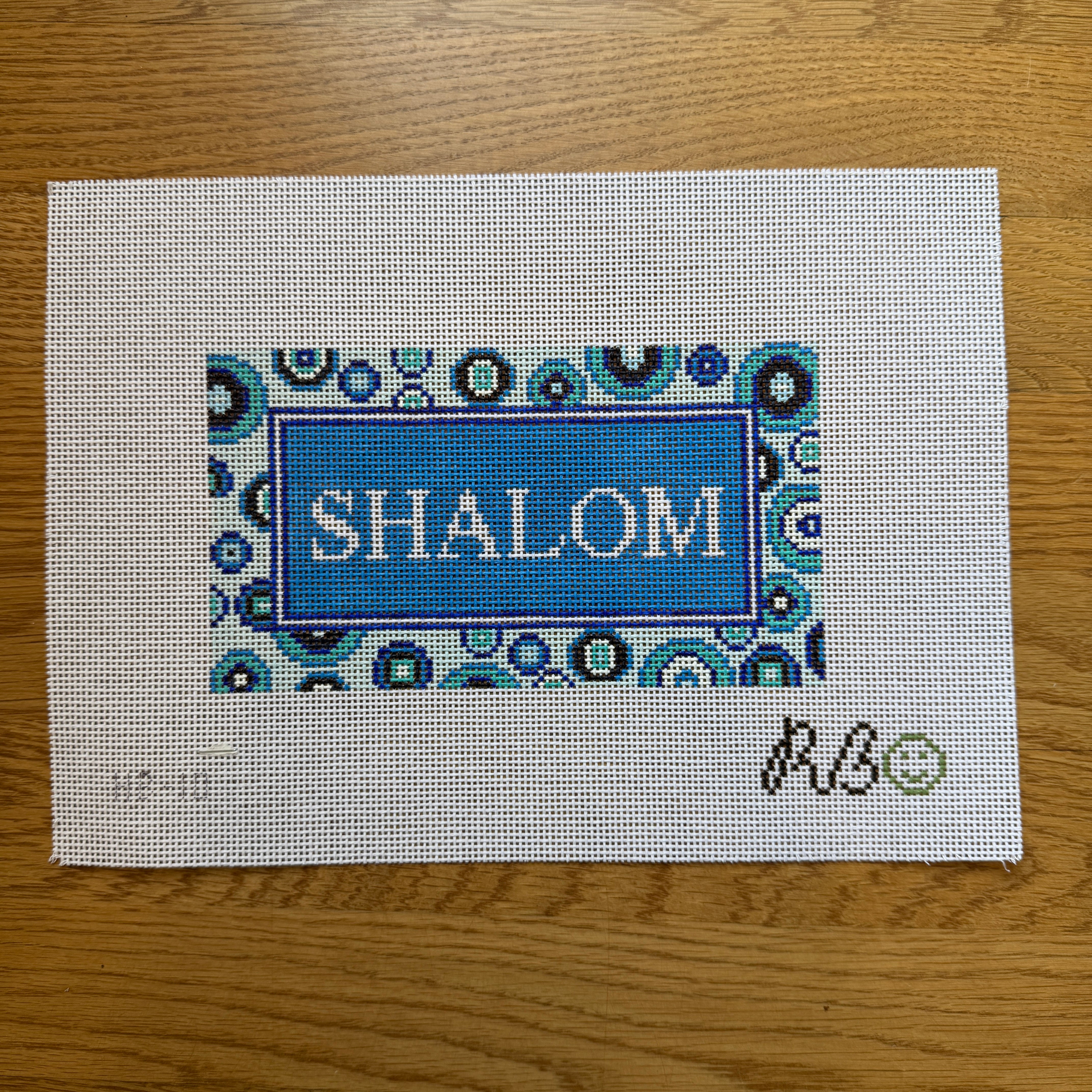 Shalom Evil Eye – The Needlepoint Clubhouse
